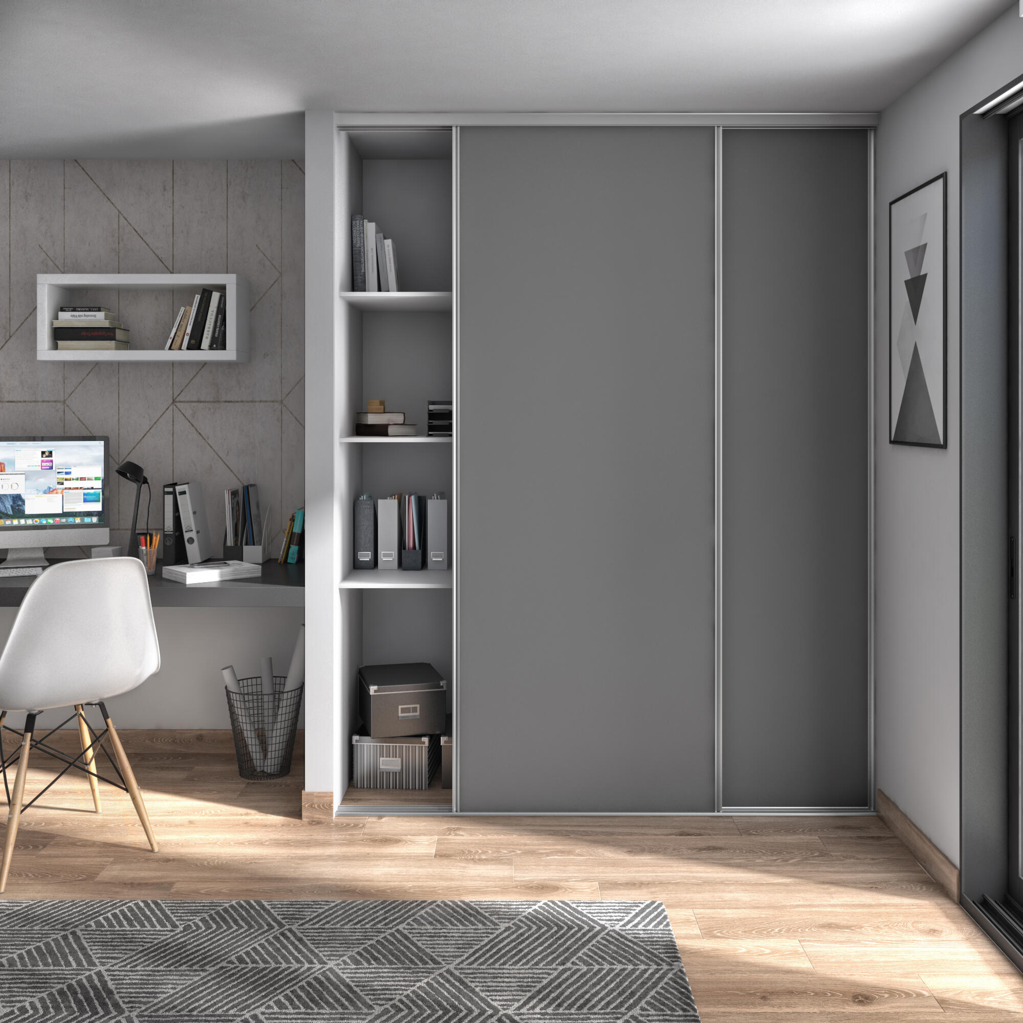 Ensemble de portes de placard Paris, 2 portes, l190xH250cm | Leroy Merlin