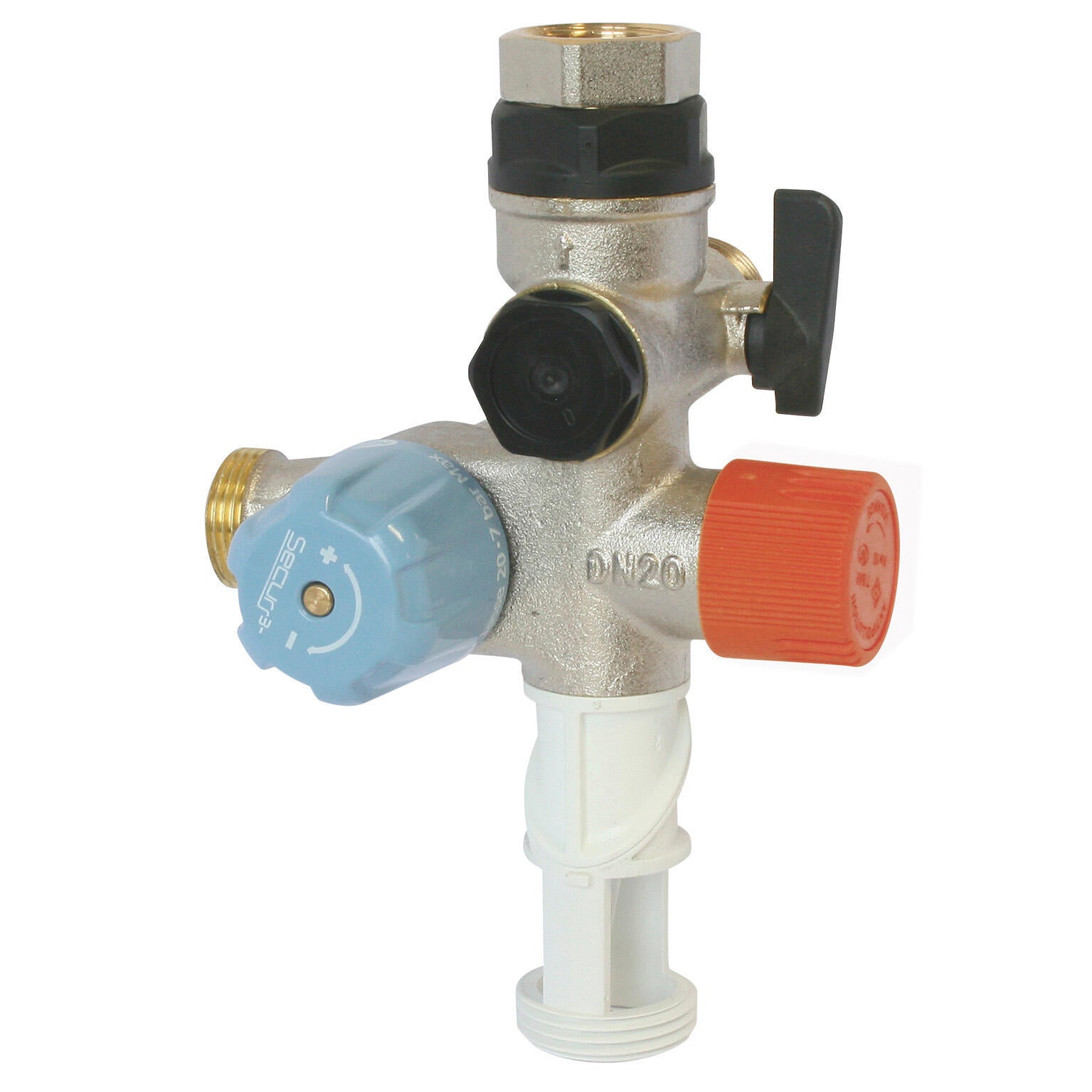 Groupe de sécurité orientable inox 3en1 pour eau calcaire et agressive EQUATION | Leroy Merlin