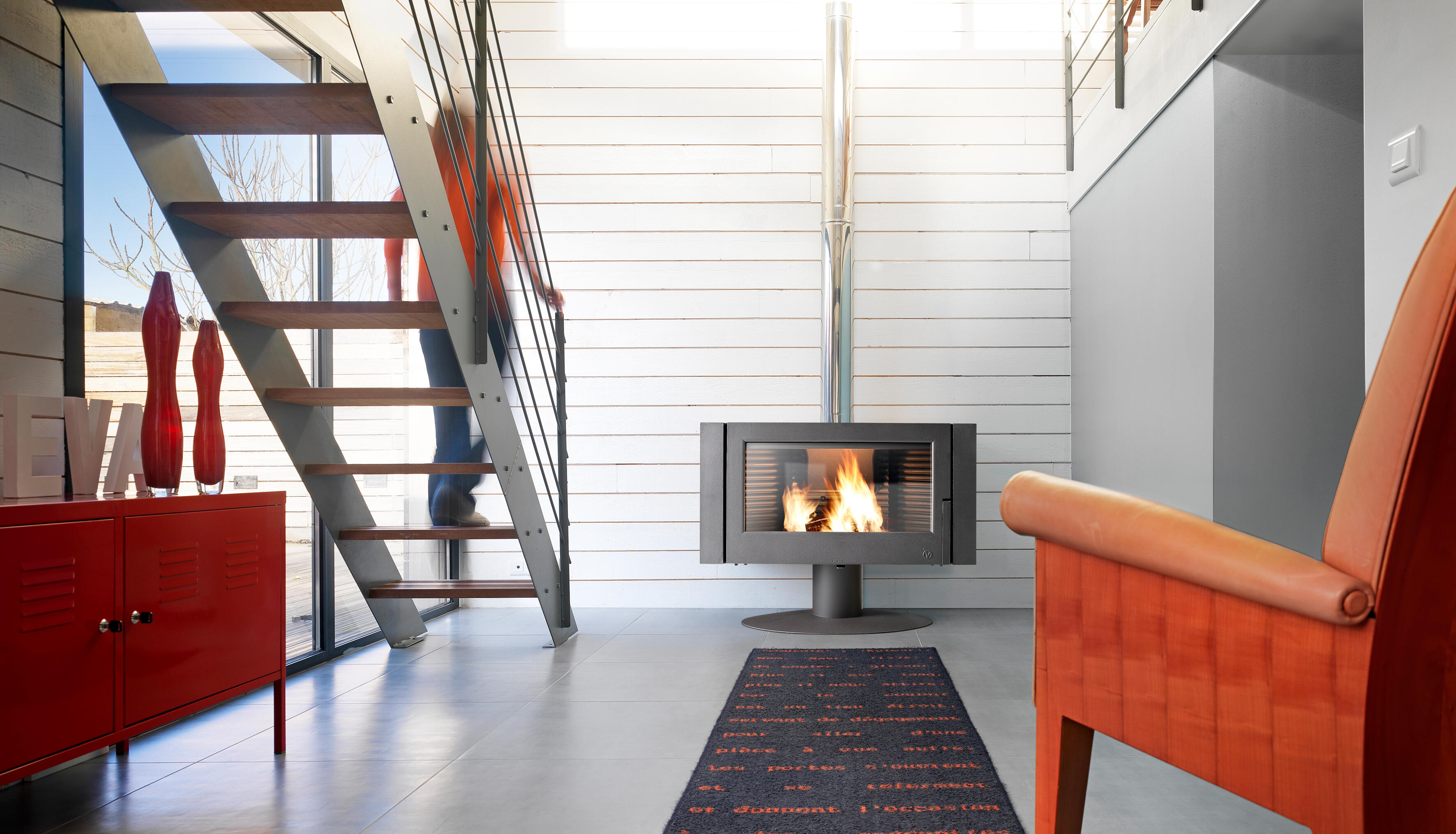 Poêle à bois INVICTA Antaya anthracite, 12 kW | Leroy Merlin