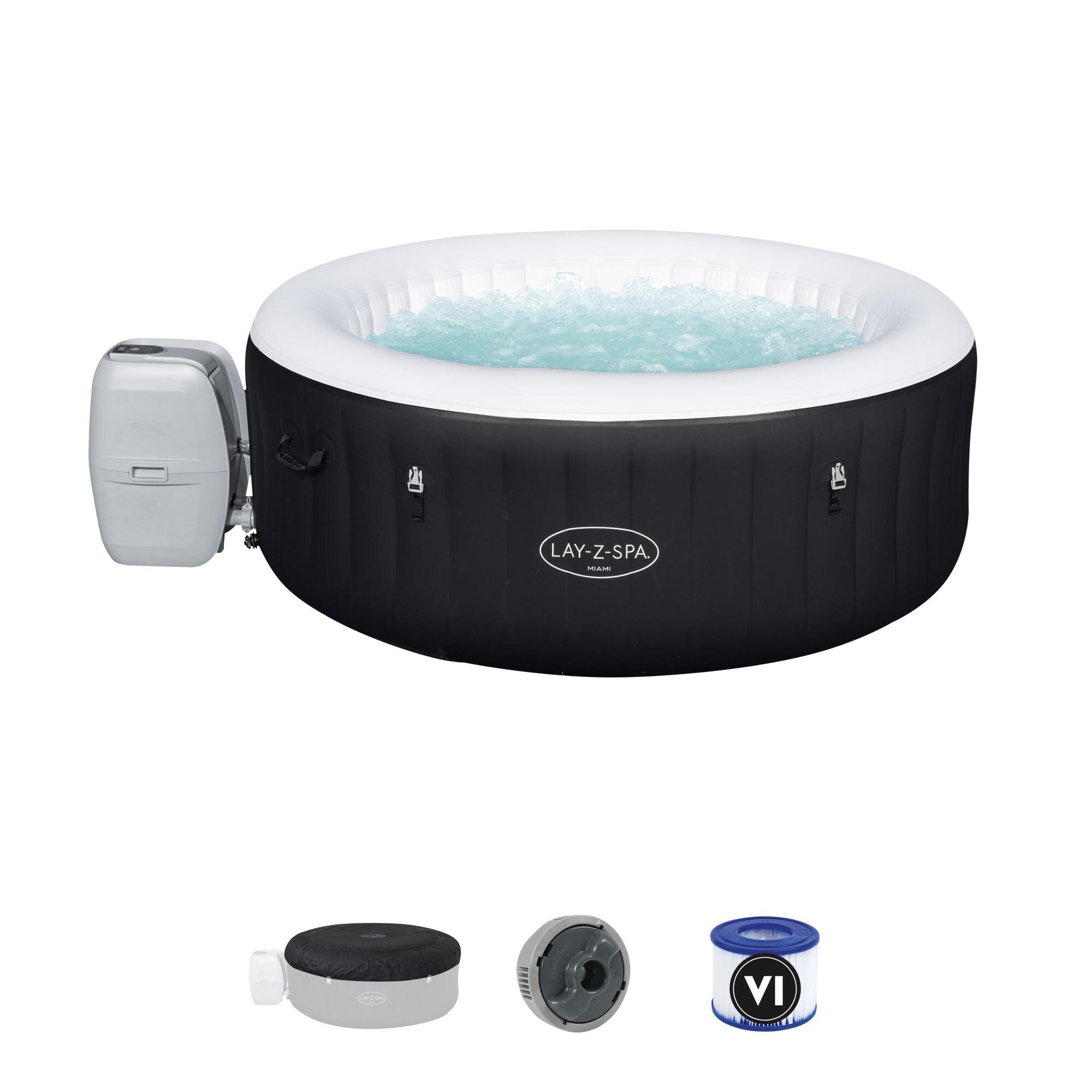 Spa gonflable LAY-Z MIAMI BESTWAY, 2/4 places, rond | Leroy Merlin
