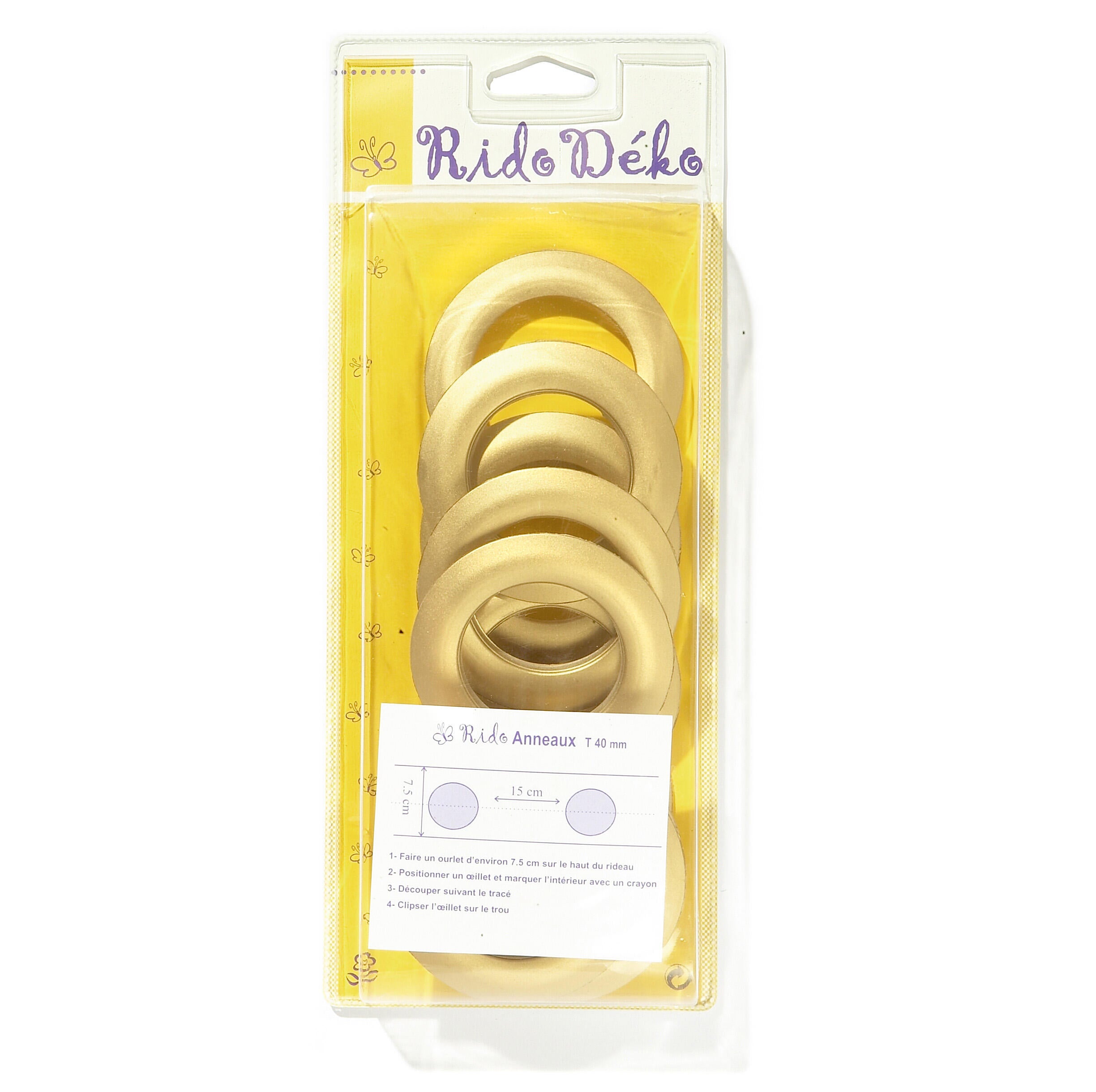 Lot de 8 oeillets pvc, doré | Leroy Merlin