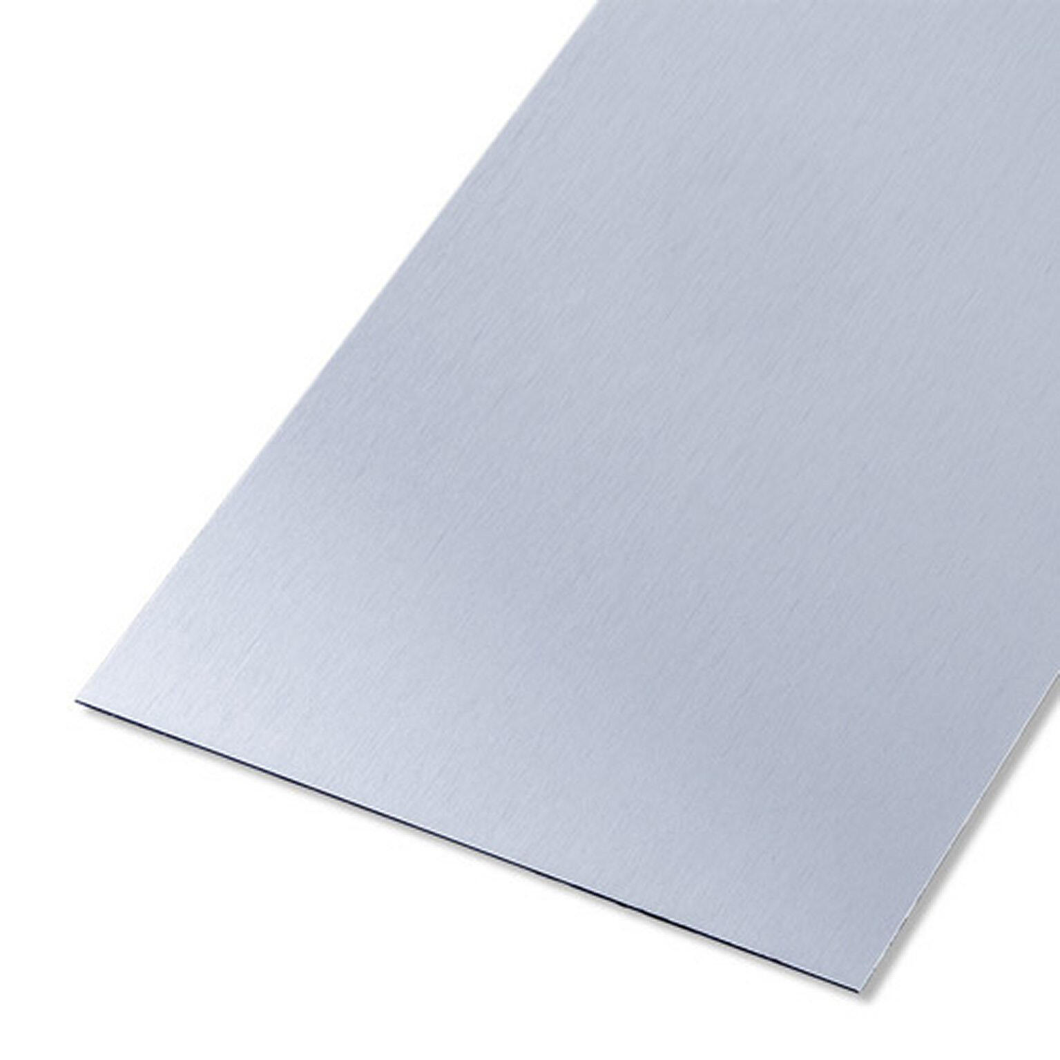 Tôle aluminium lisse brossé gris L.1000 x l.200 mm, Ep.0.5 mm | Leroy ...