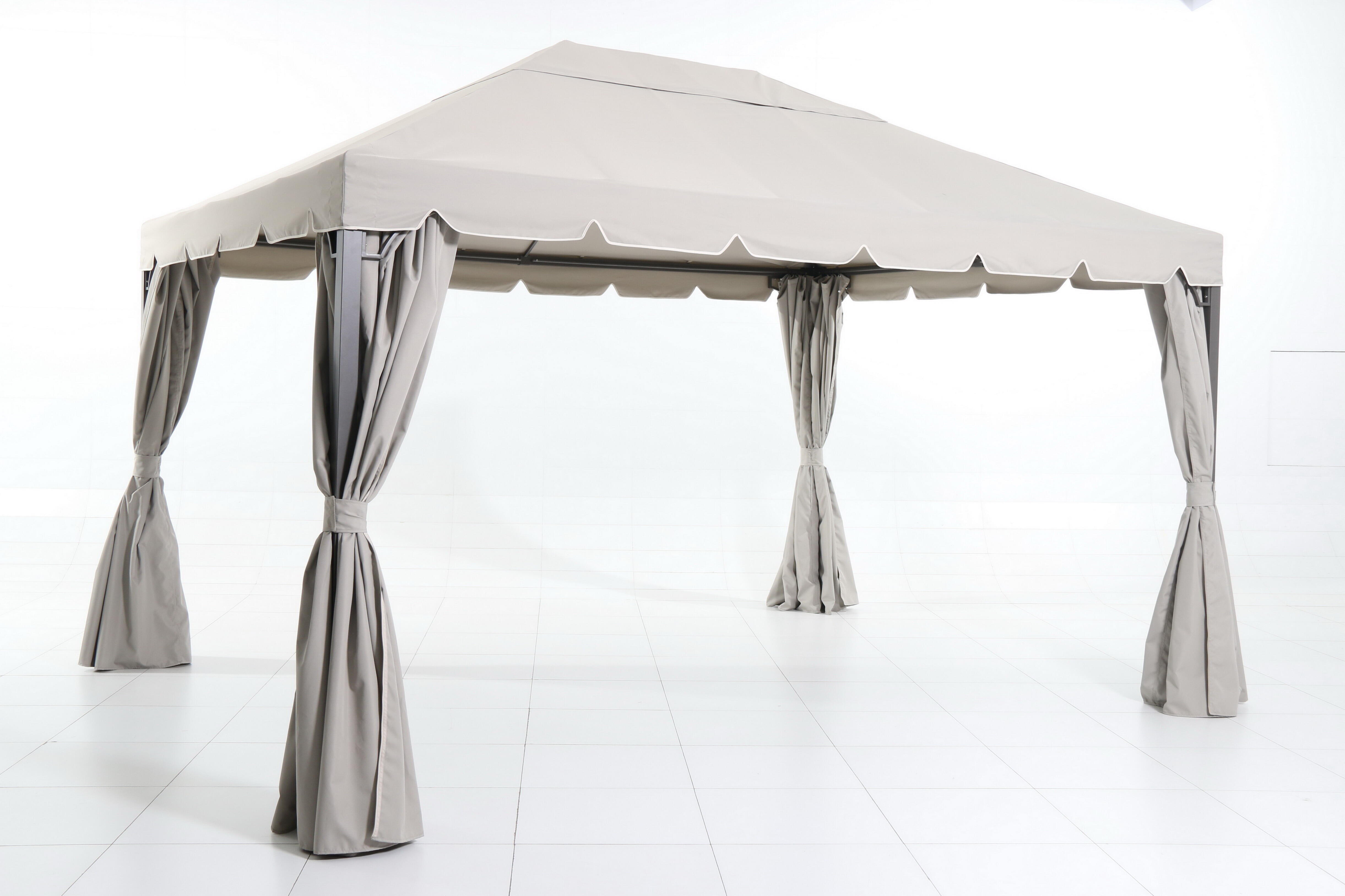 Tonnelle autoportante aluminium taupe, 12 m² | Leroy Merlin
