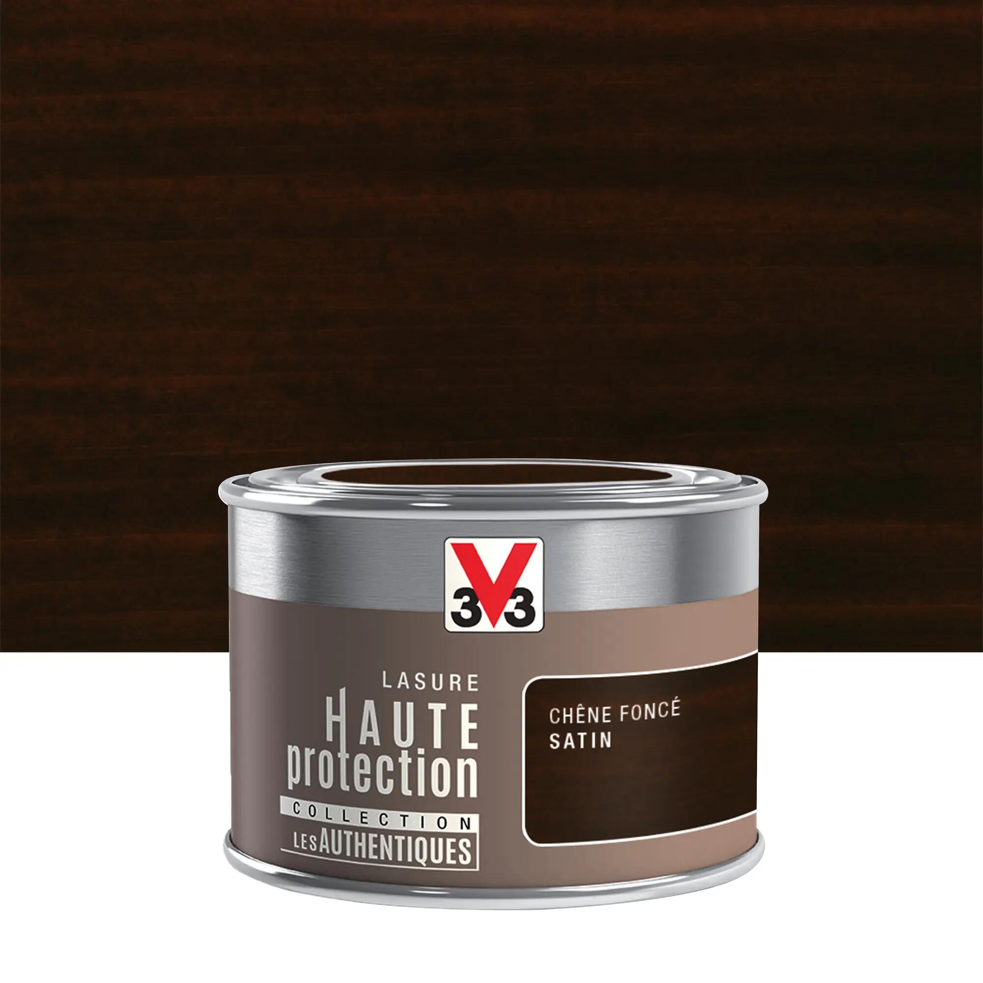 Lasure V33 Hp les authentiques 8 ans chêne foncé satiné 0.125 l | Leroy Merlin