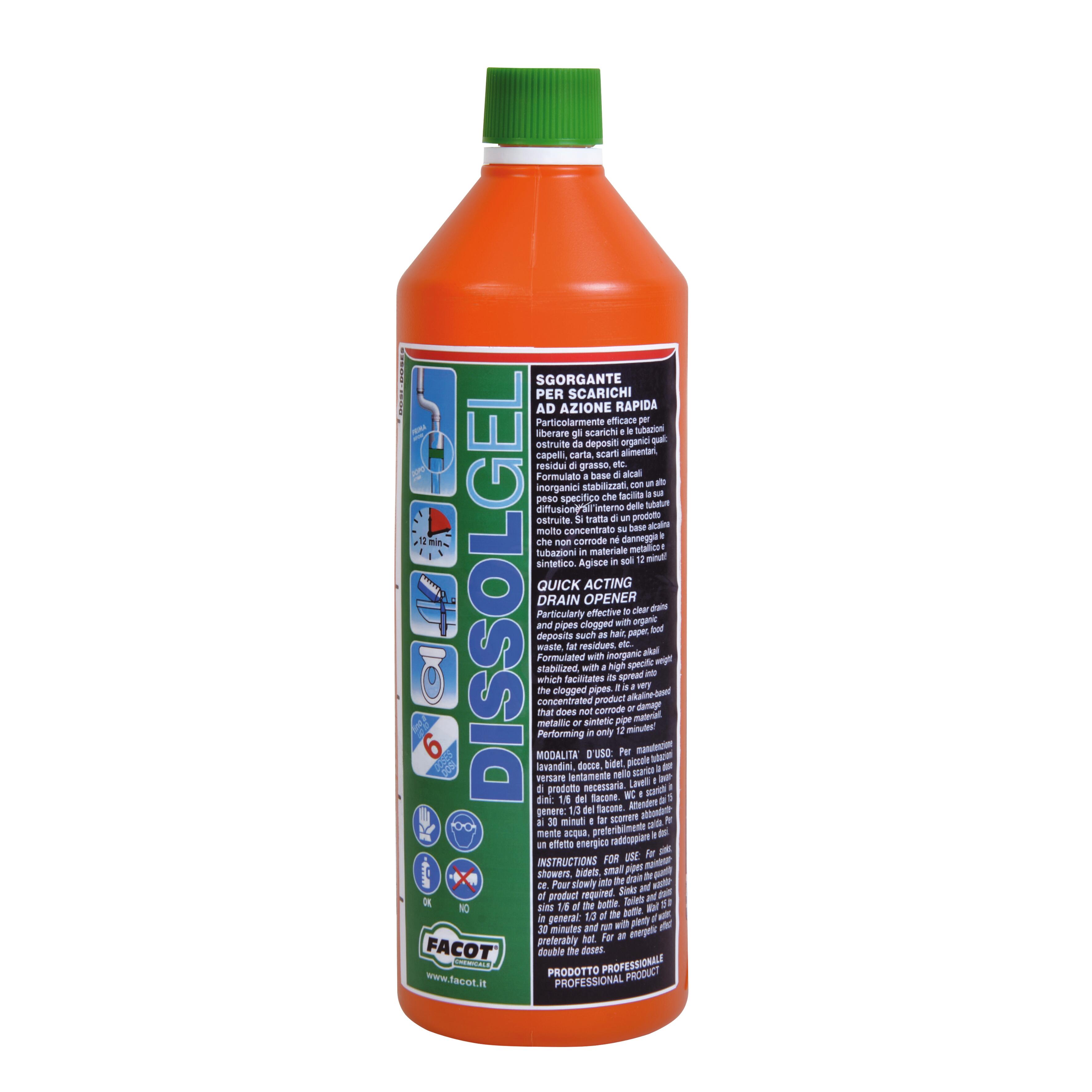 Disgorgante chimico FACOT DISSOL GEL flacone 1 lt | Leroy Merlin