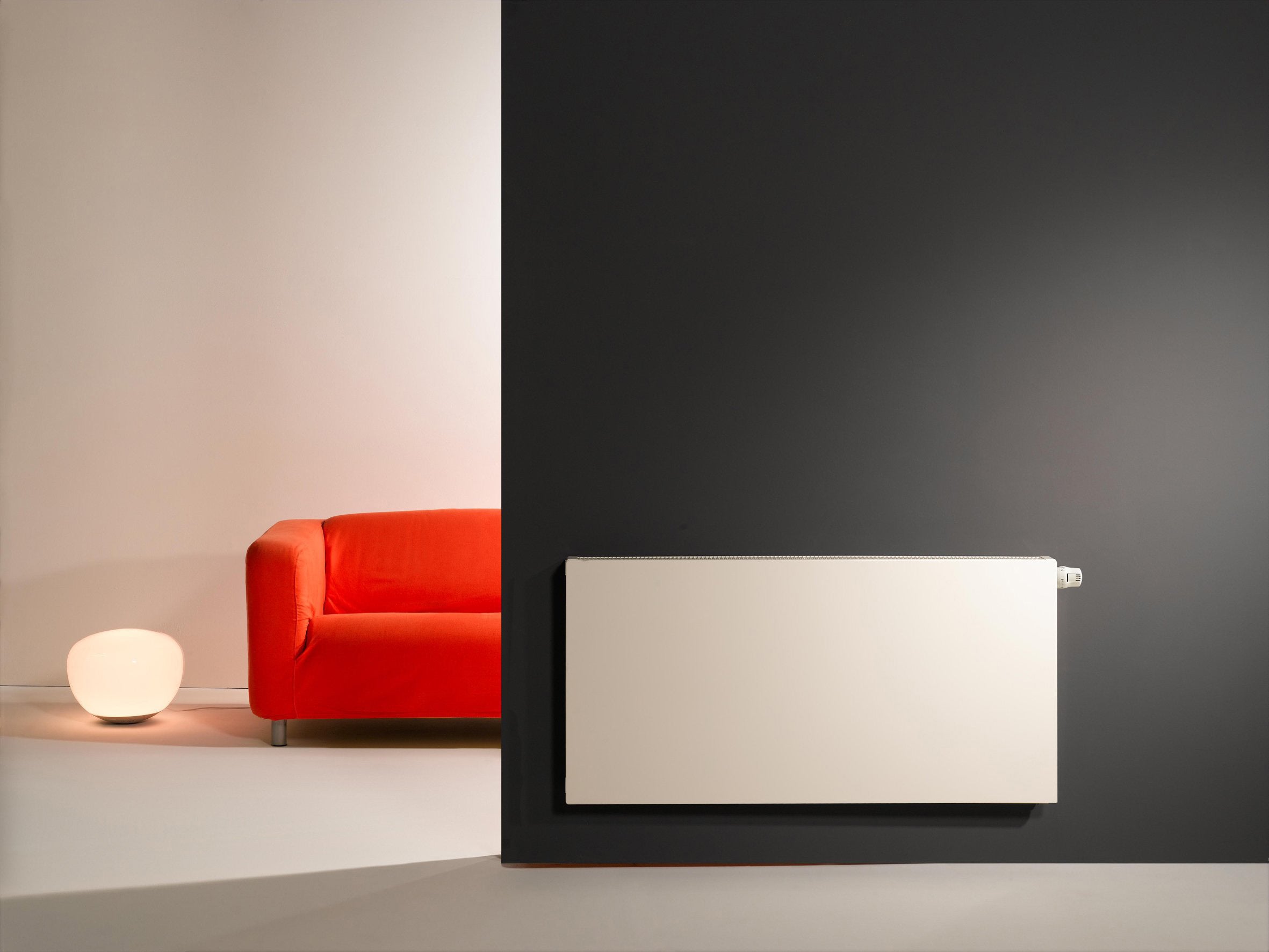 Radiateur eau chaude horizontal LODEN Colima blanc, 715W H.60 x l.60 cm ...