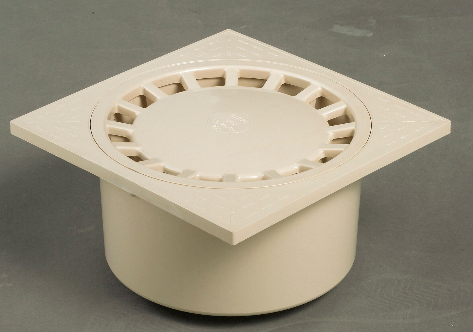 Siphon de cour en PVC sable, GIRPI, larg. 20cm, diam. 63 / 75 / 80 / 90 ...