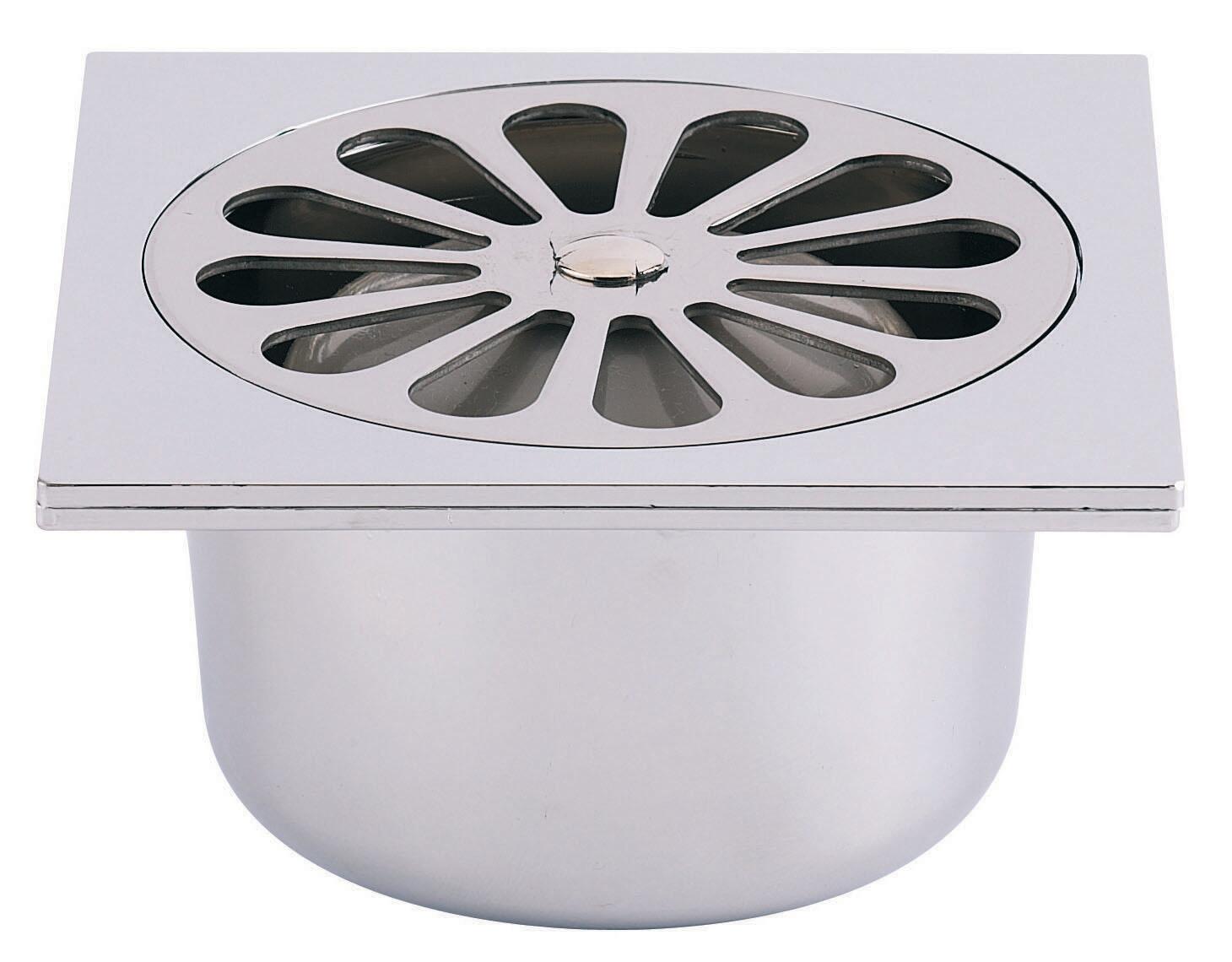 Siphon sol ABS gris, sortie verticale à coller Valentin Diam.40 mm ...