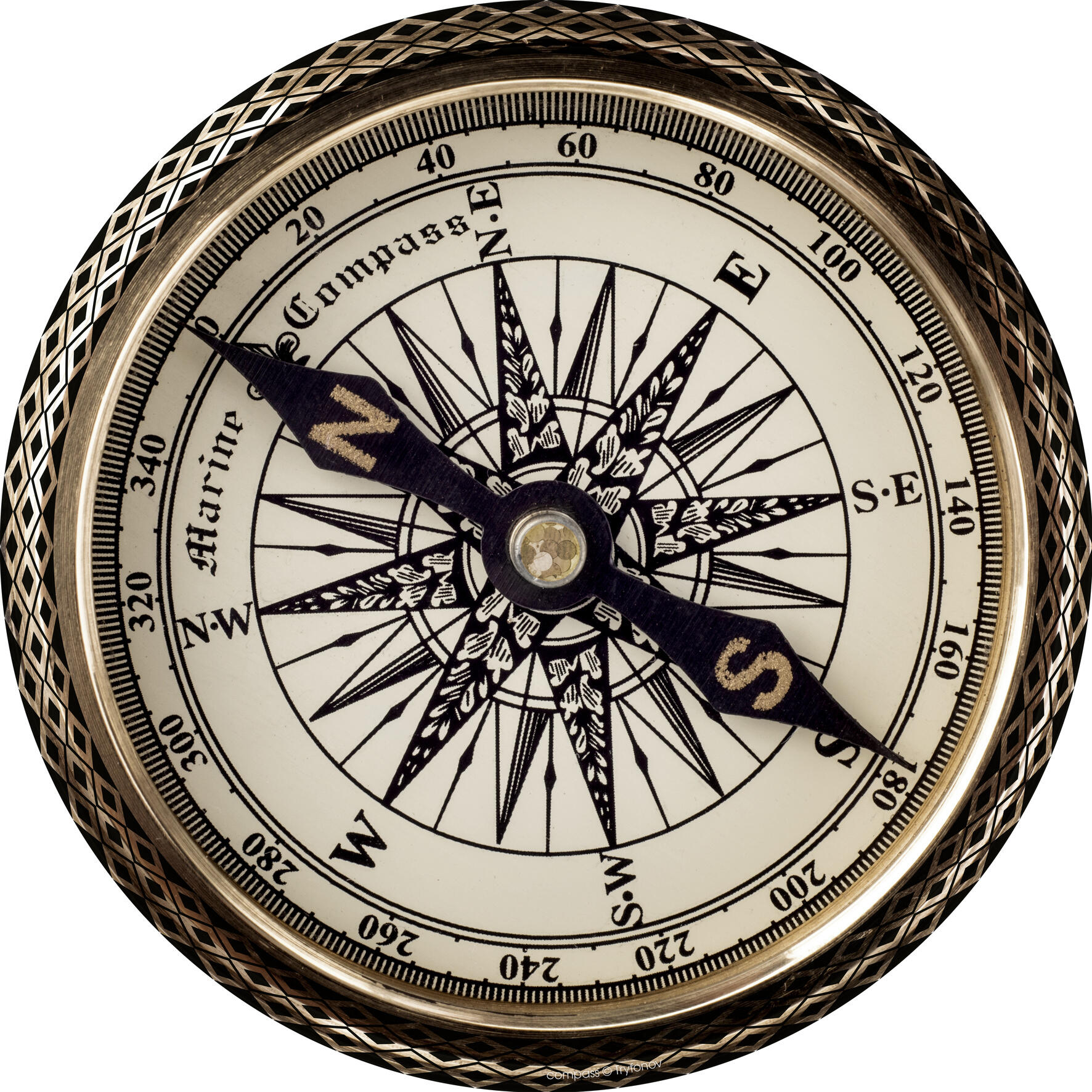 Verre imprimé Boussole, noir et beige ARTIS l.44 x H.44 cm | Leroy Merlin