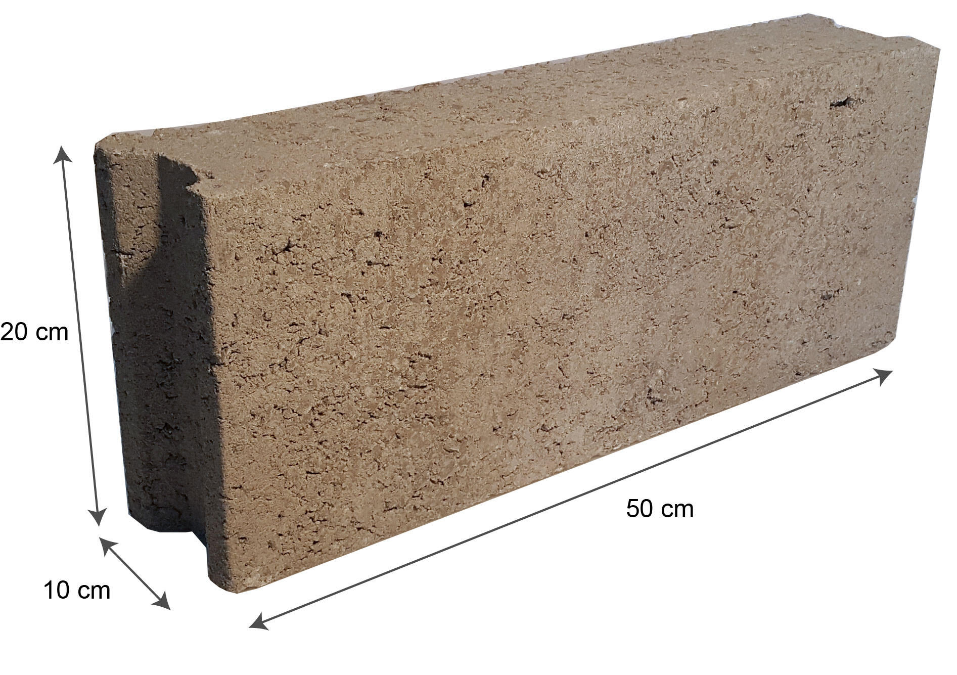 Parpaing plein béton, L.50 x l.10 x H.20 cm | Leroy Merlin