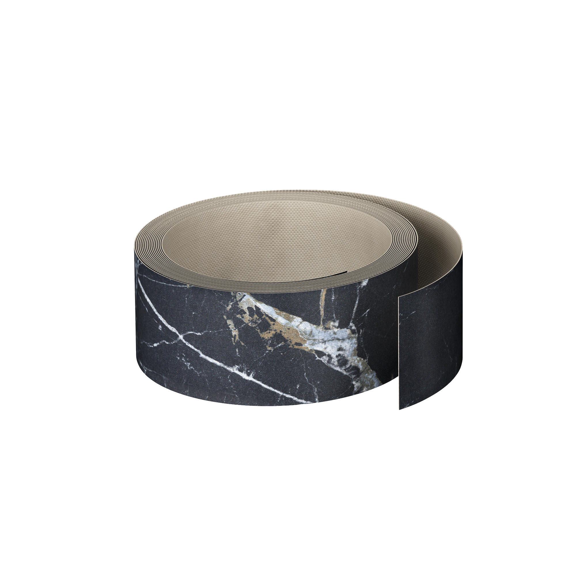 Chant de plan de travail papier Marbre noir mat L.500 x l.4.5 cm ...