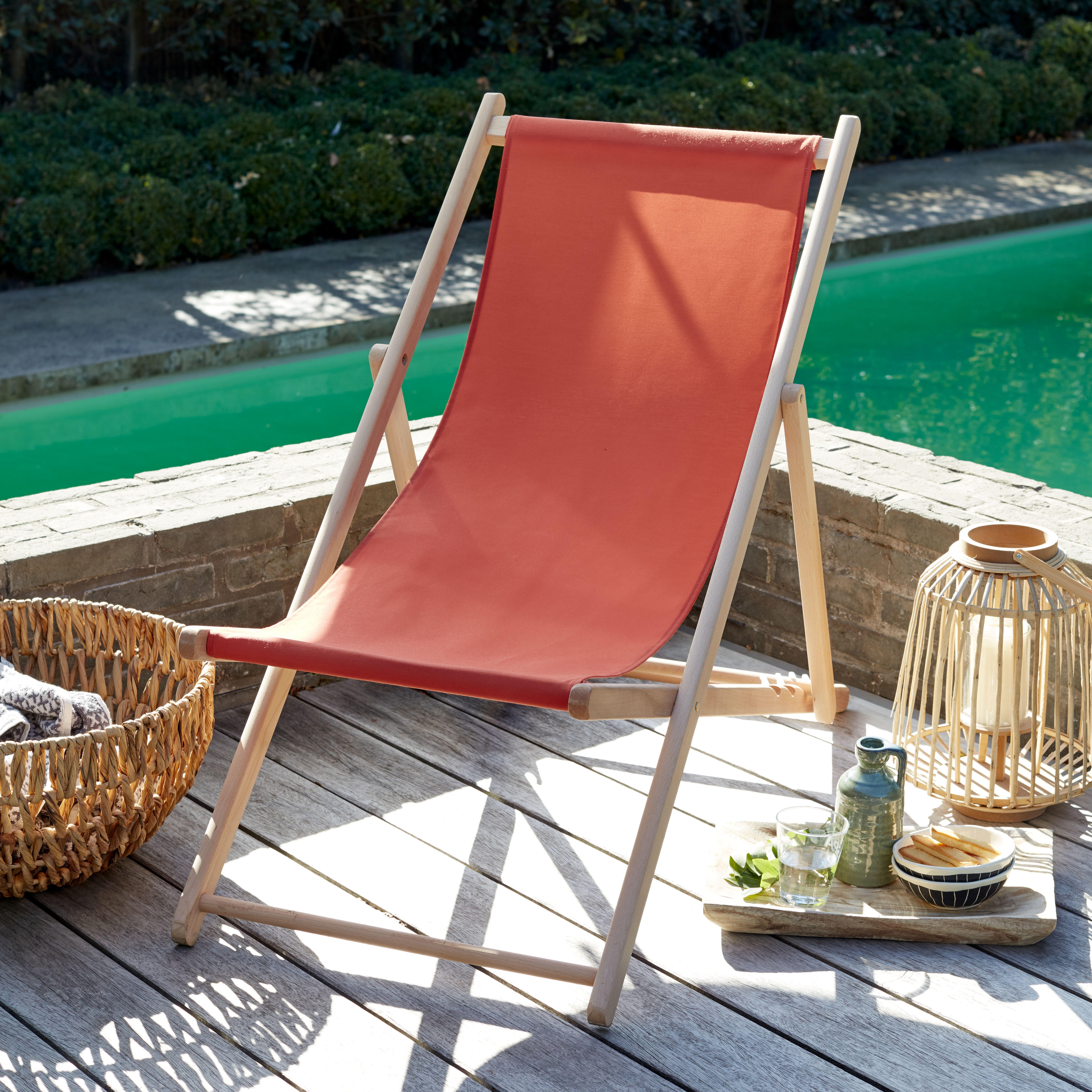 Chilienne de jardin en bois Lola terracotta | Leroy Merlin