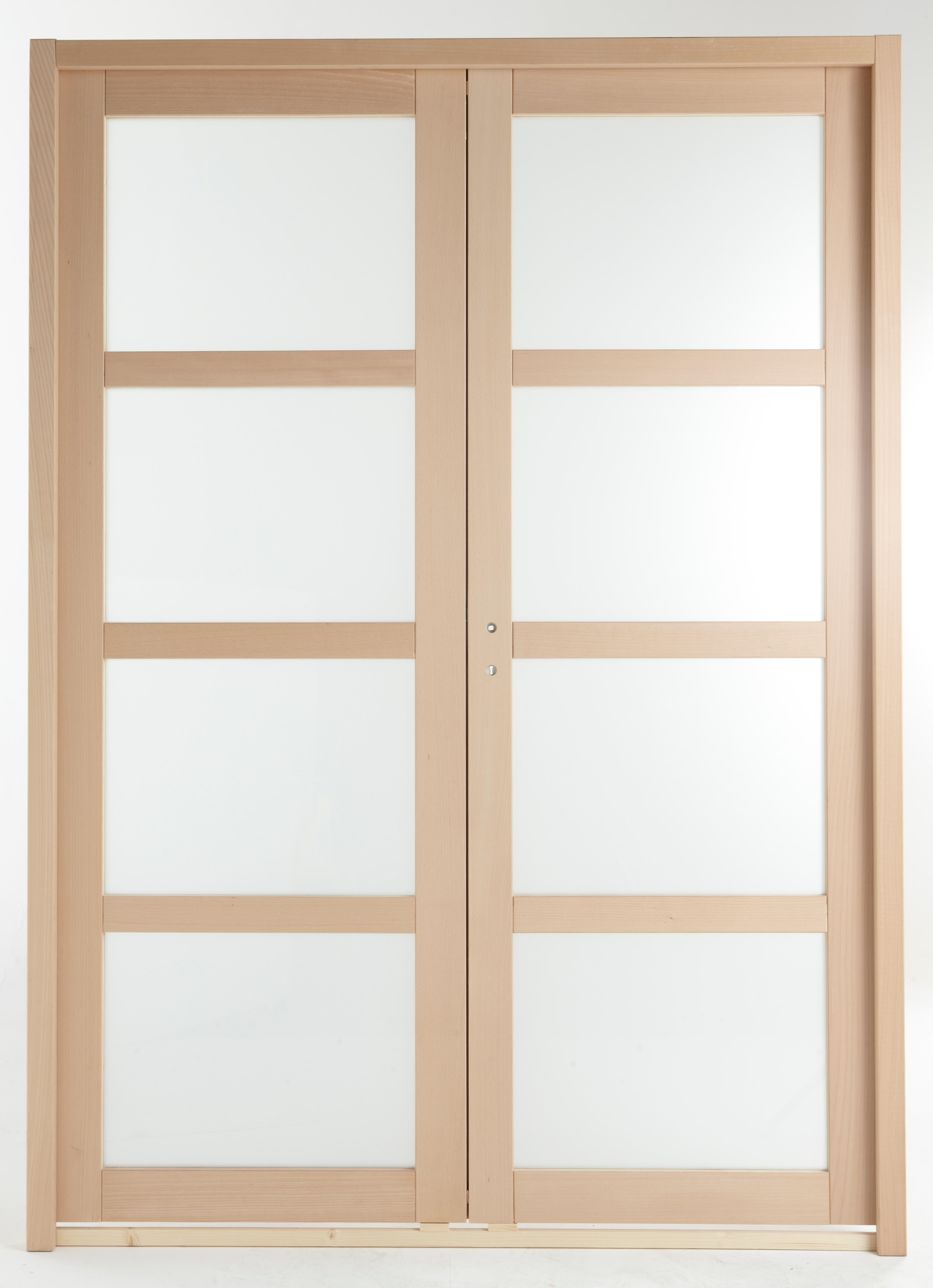 Double porte, hêtre Nova H.204 x l.146 cm, poussant droit | Leroy Merlin