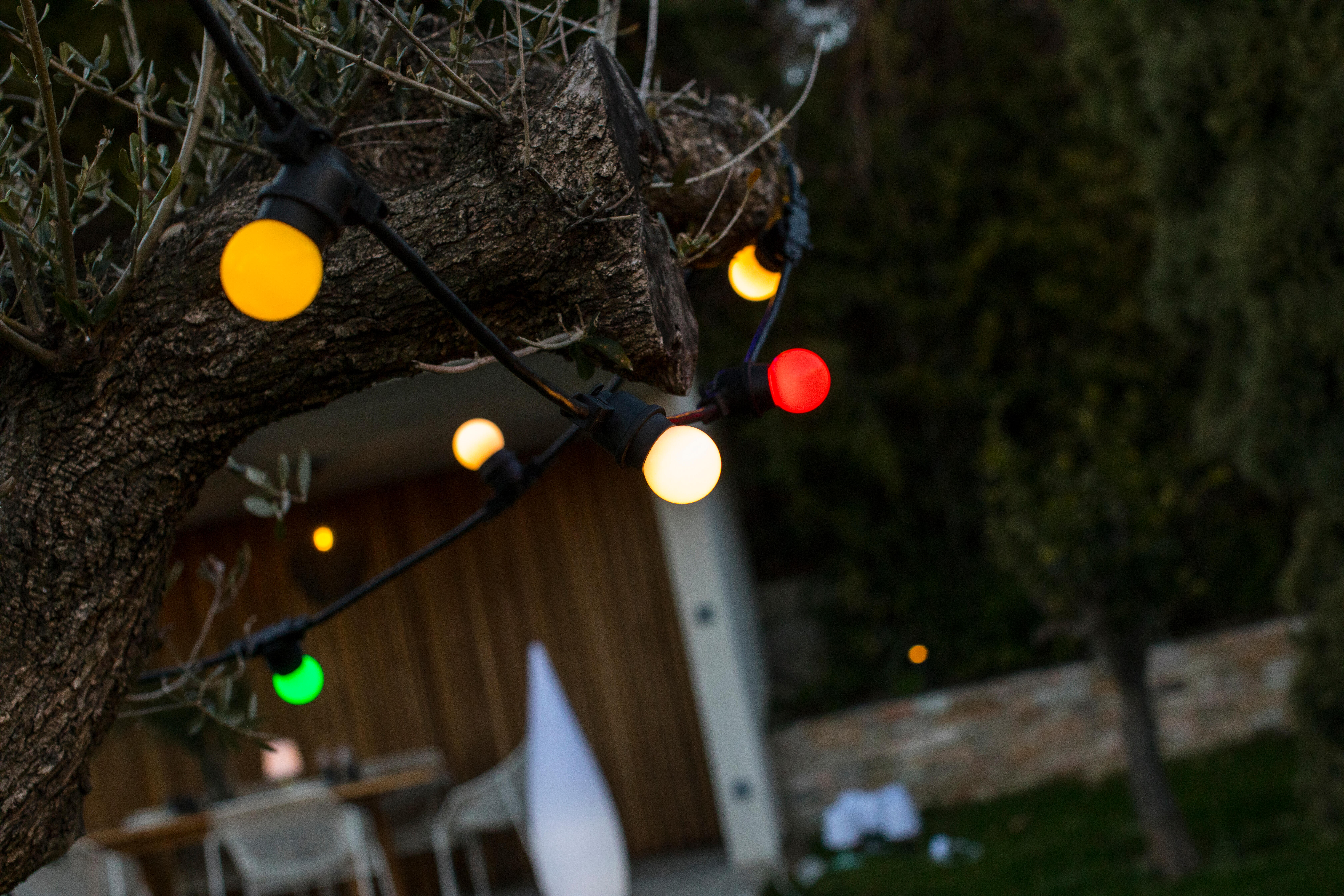 Lot de 5 ampoules led à filament E27 40 Lumens Party bulb multicolor ...