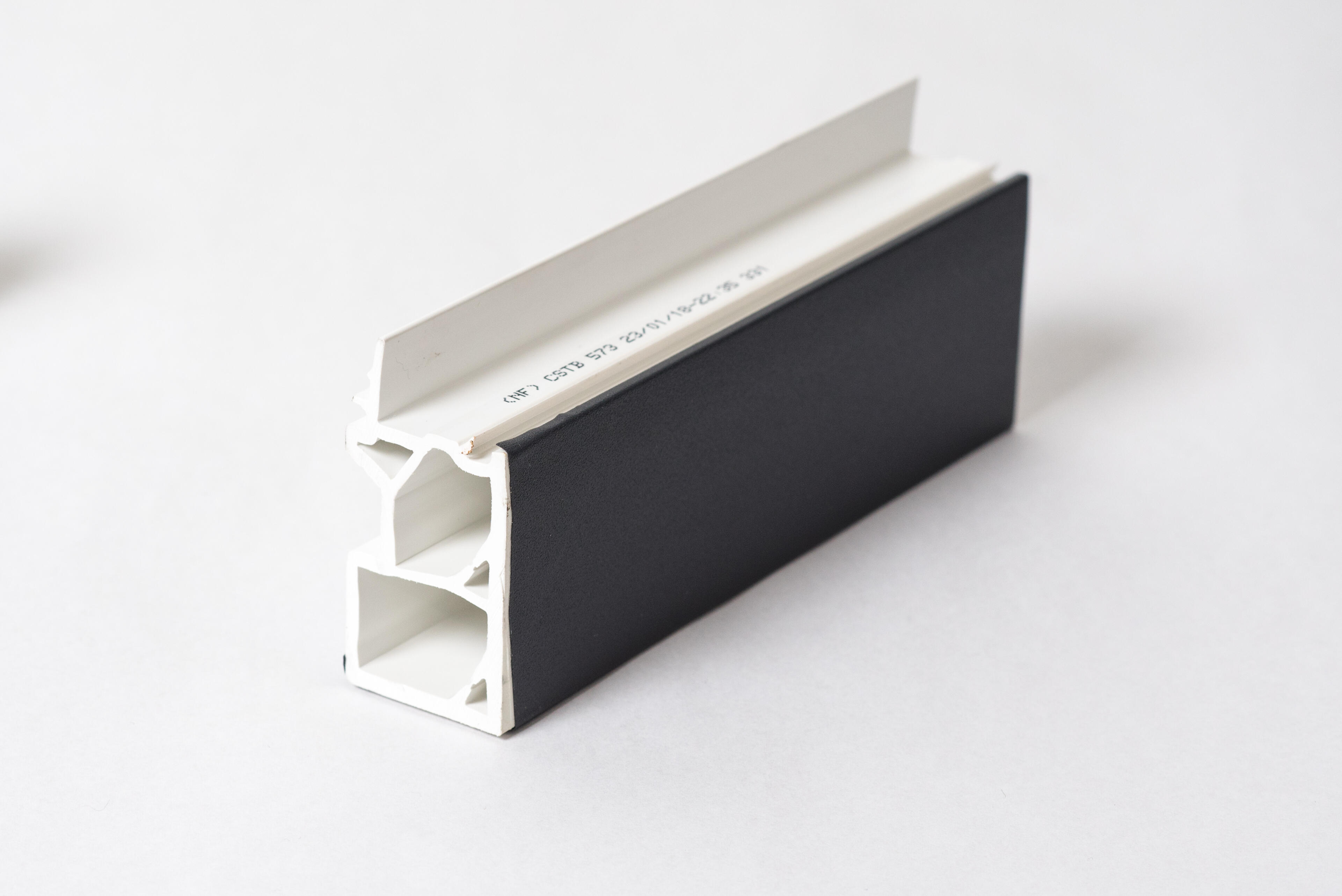 Tapée PVC grise pour porte et fenêtre, isolation 120 mm, longueur 1.50 ...