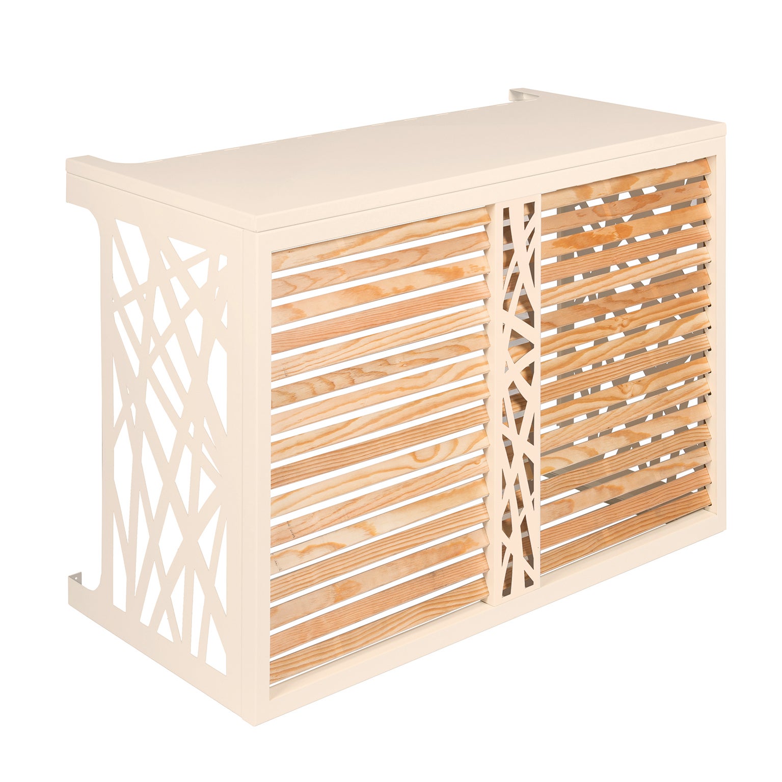 Cache-climatiseur, DEVAUX Mixte bois aluminium blanc crème, l.102 x H ...