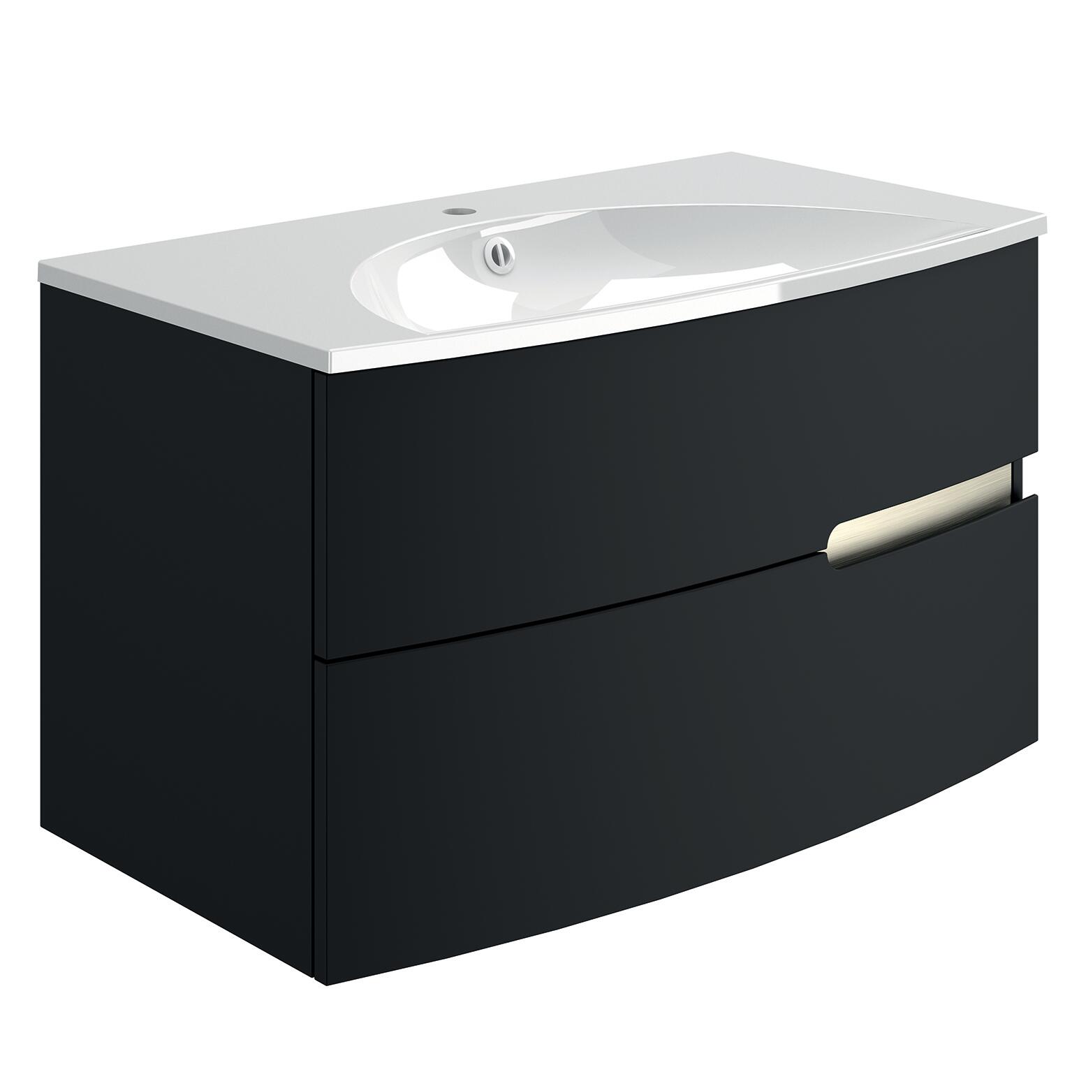 Meuble De Salle De Bain Noir