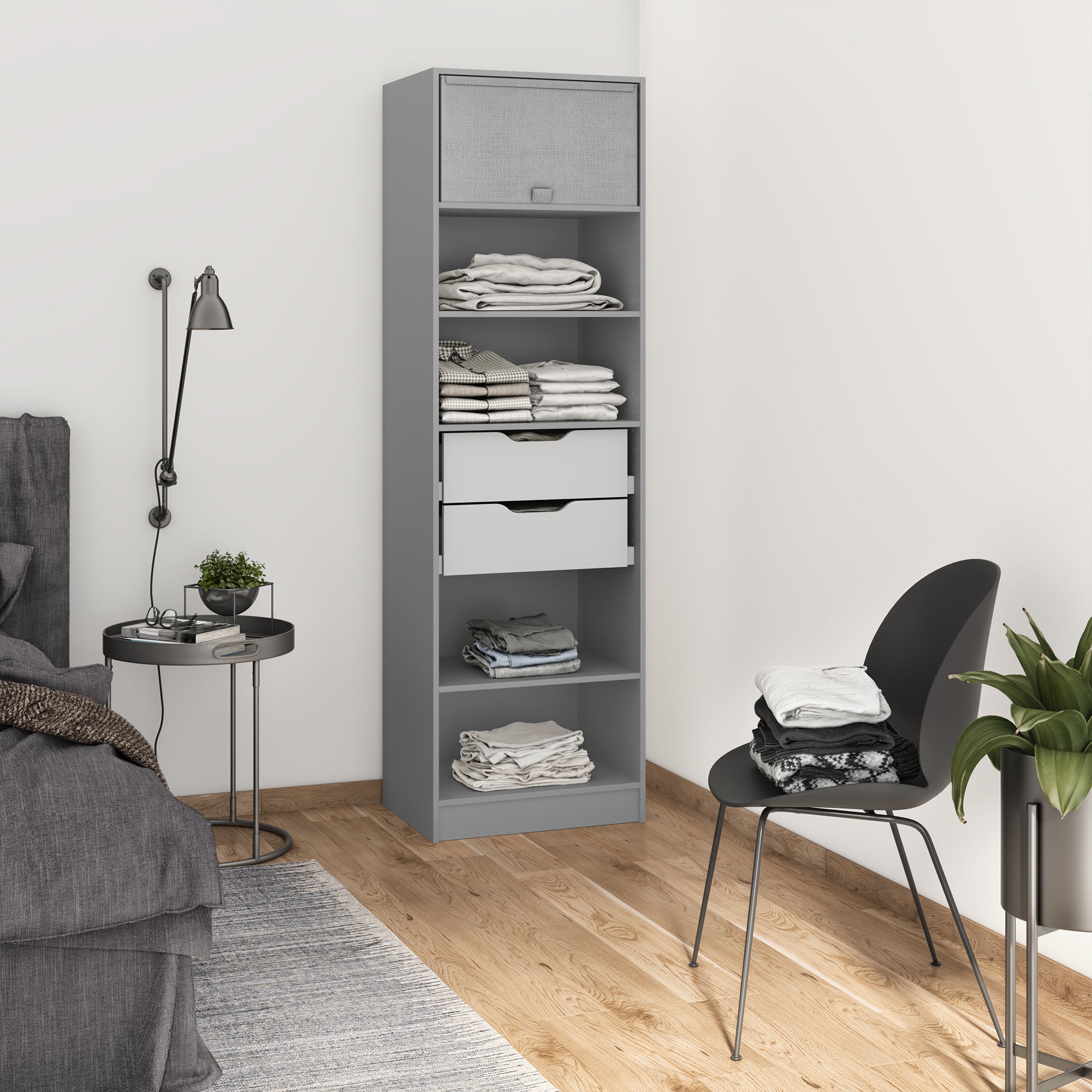 Colonne dressing gris H.200 x l.60 x P.45 cm Home | Leroy Merlin