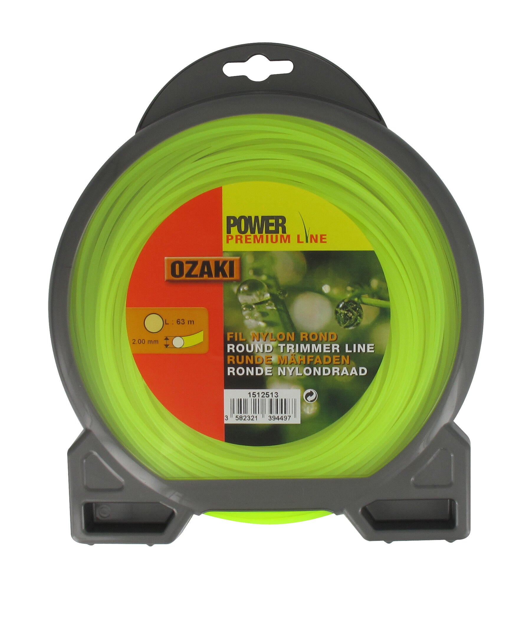 Coque fil nylon rond OZAKI PREMIUM - Longueur: 63m, Ø: 2,00mm | Leroy ...