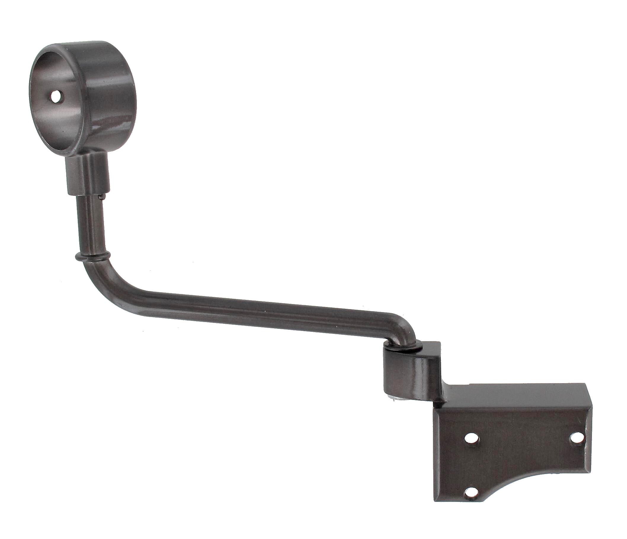 Lot de 2 supports sans perçage tringle à rideau Chic, 28 mm moka brossé ...