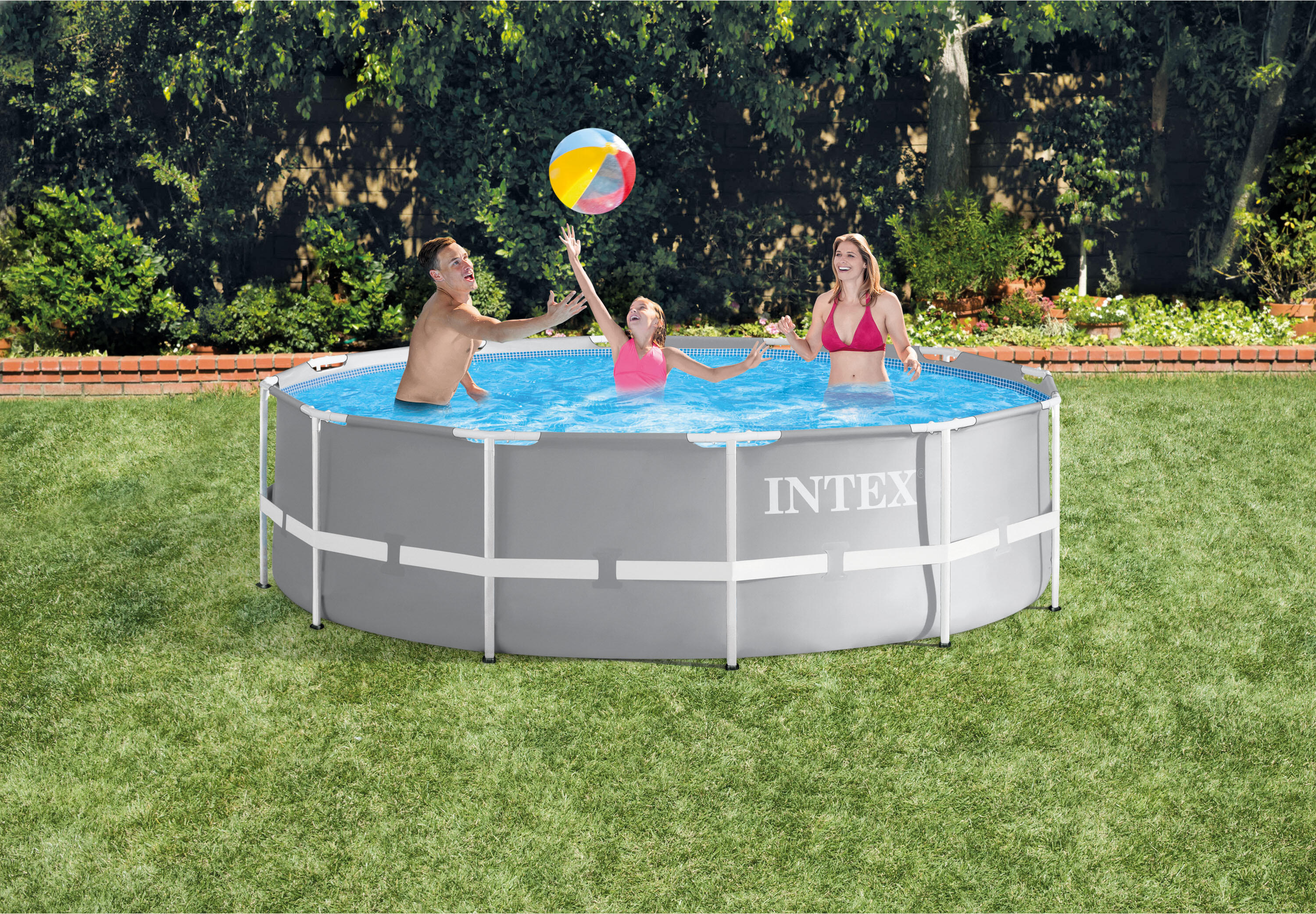Piscine tubulaire INTEX Prism Frame ronde Diam. 3.66 x H.0.99 m | Leroy ...
