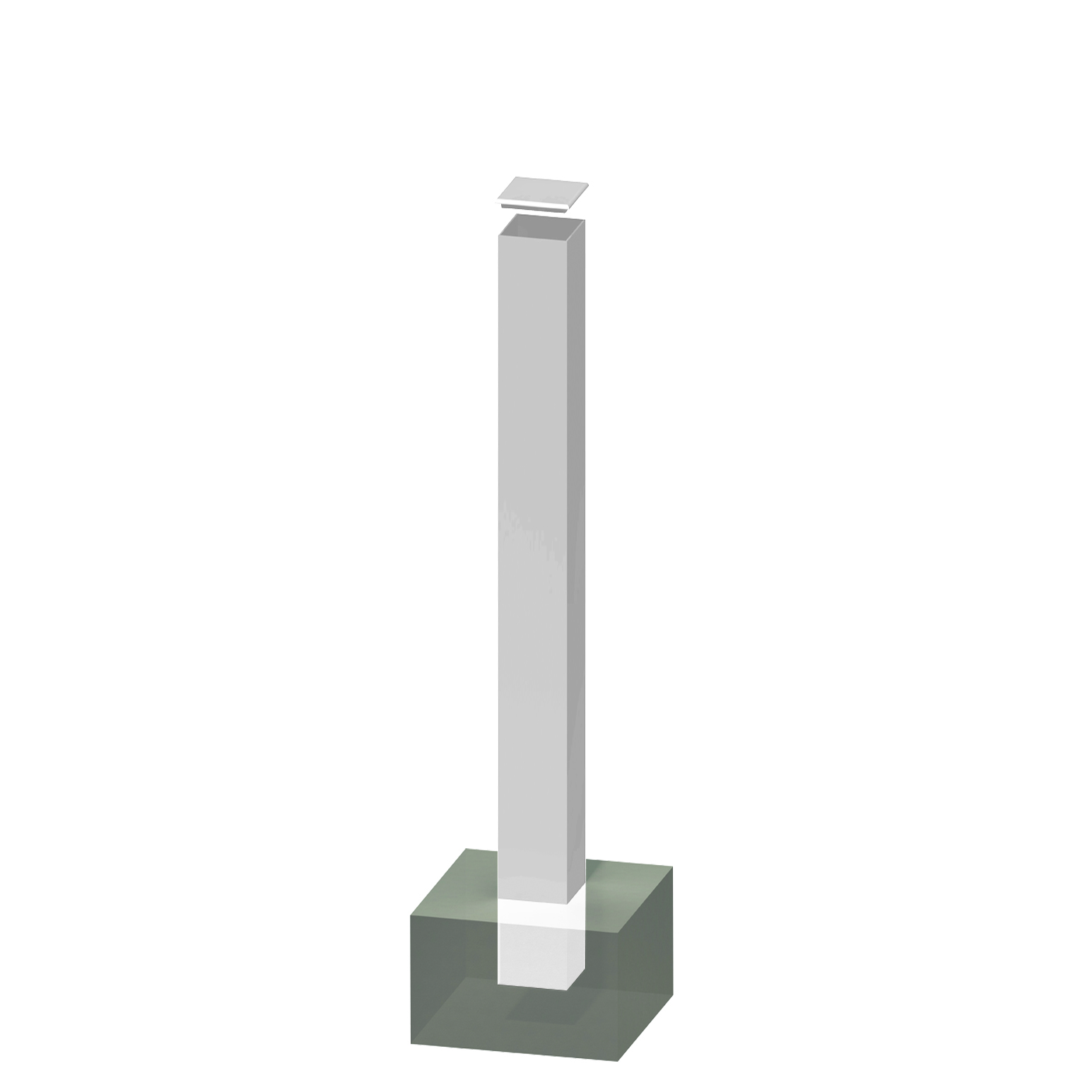 Poteau aluminium de finition POTEAU blanc, Klos up! l.10 x P.10 x H.200 ...