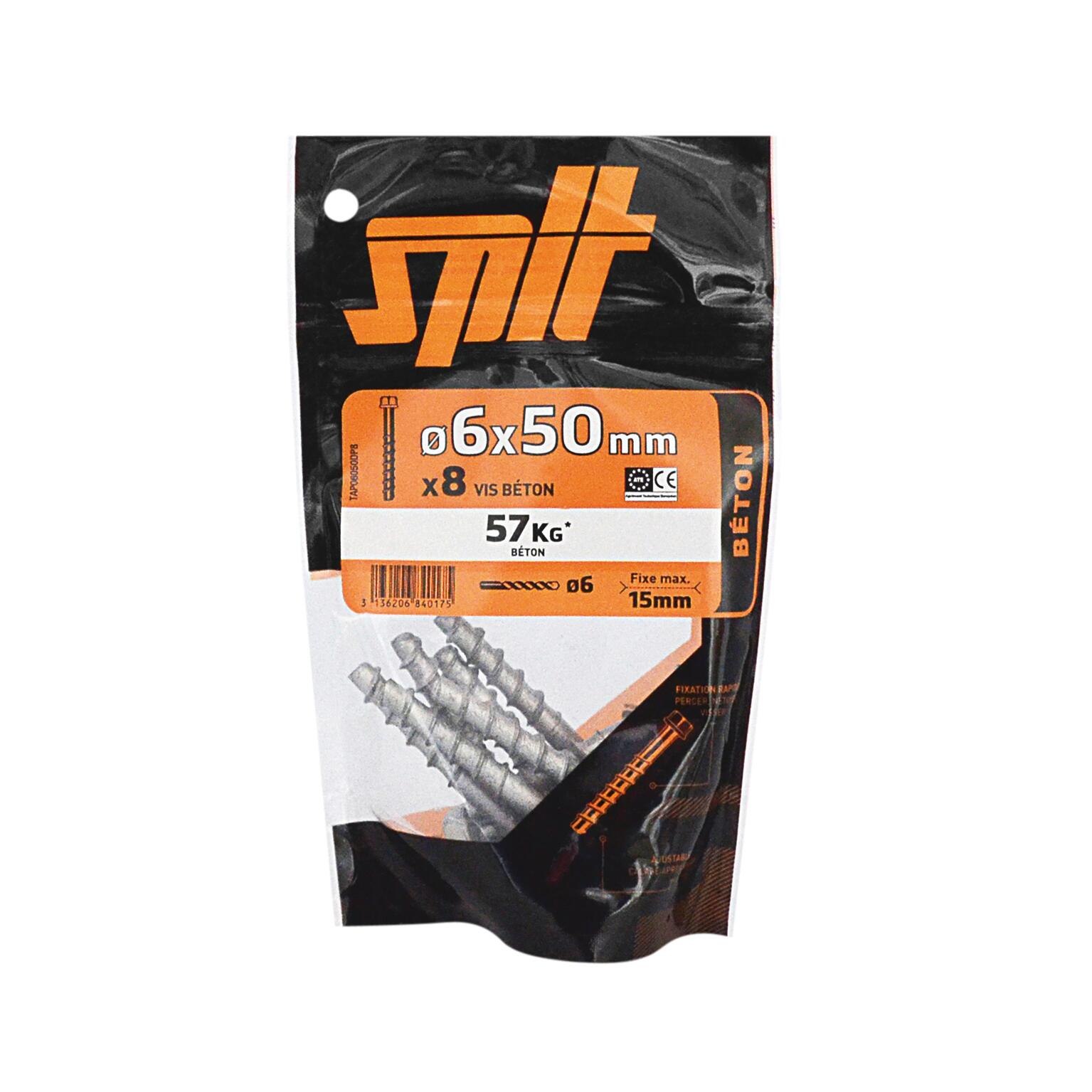 8 vis béton TAPCON 6X50MM | Leroy Merlin