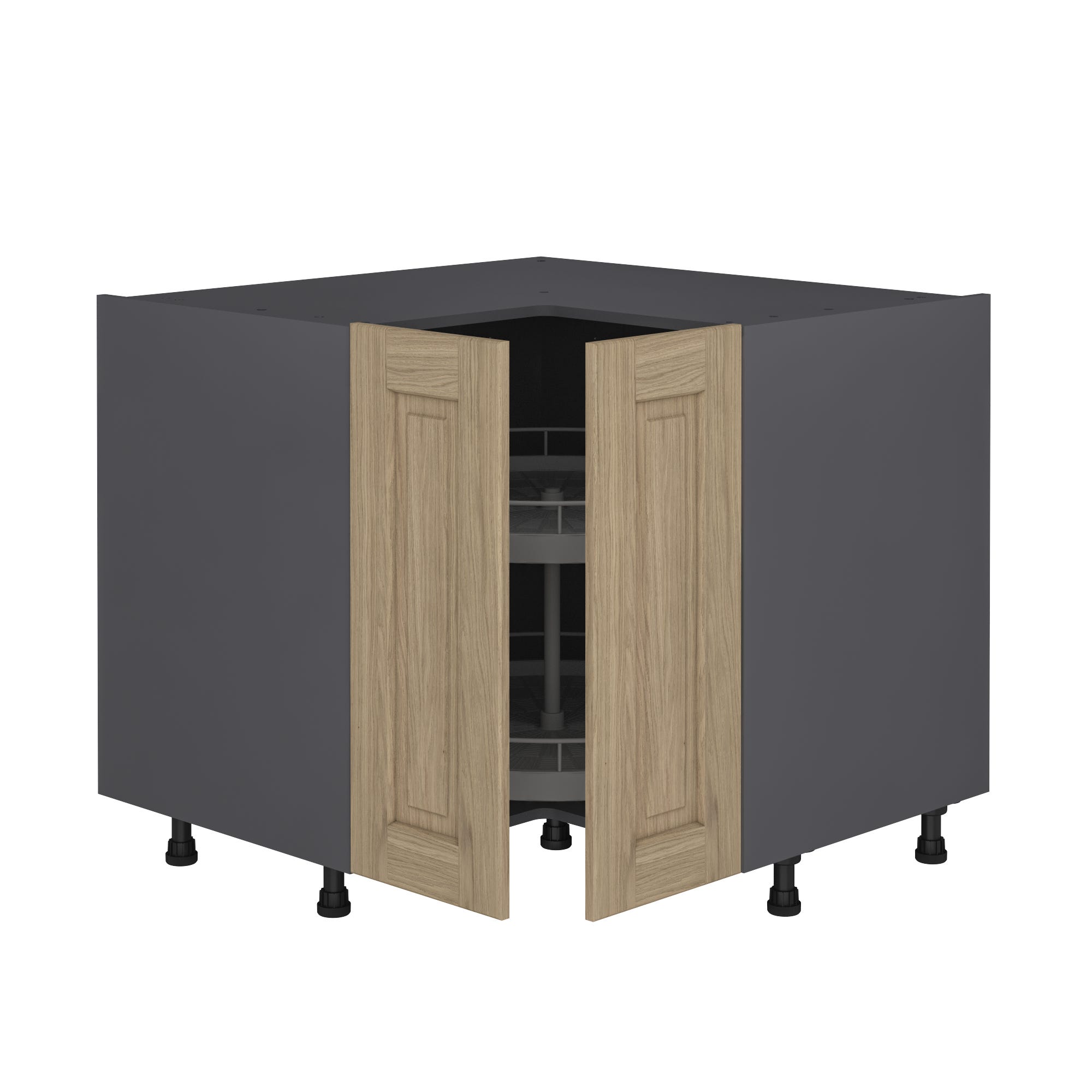 Meuble bas d'angle de cuisine prague chêne 2 portes H77 x l97 | Leroy ... Meuble bas d'angle de cuisine prague chêne 2 portes H77 x l97 | Leroy ...