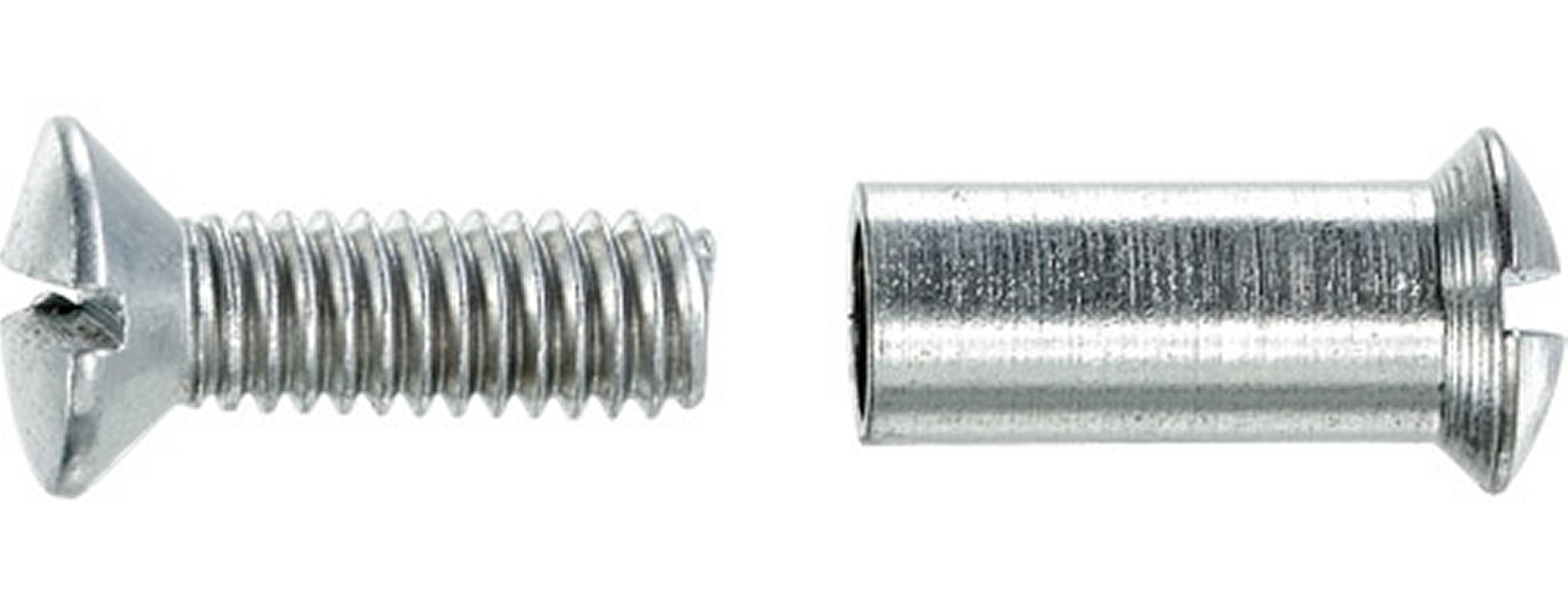 Lot de 16 vis mâle/femelle multitube acier zingué, Diam.4 mm | Leroy Merlin