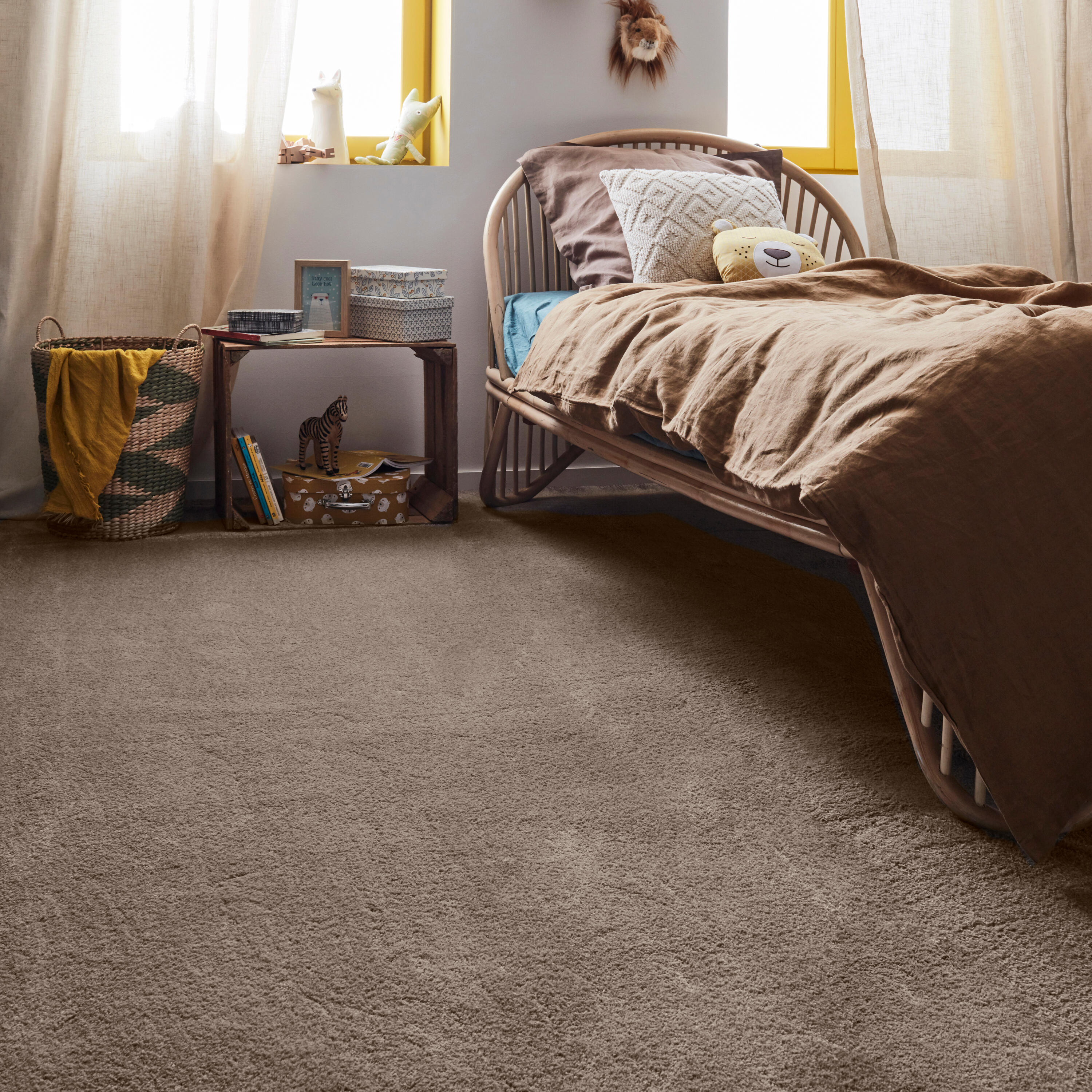 Moquette velours épais uni, Carezza supr, rouleau l.4 m | Leroy Merlin