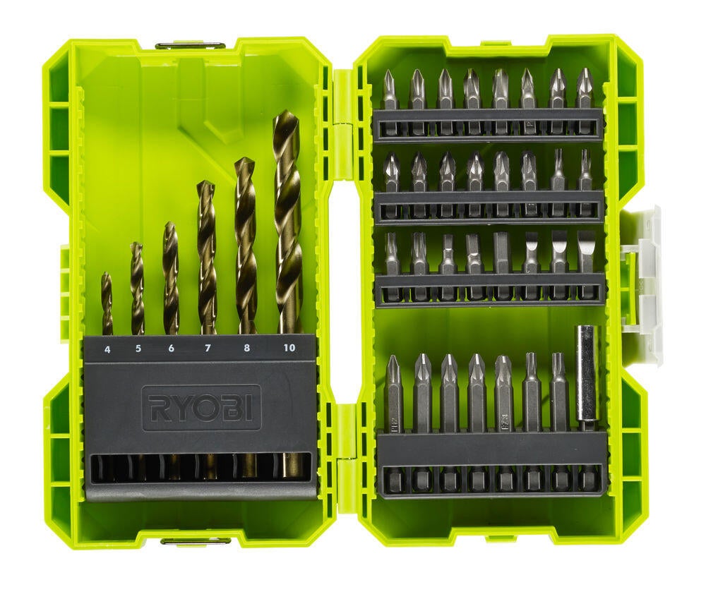 Ensemble de forets et d'embouts RYOBI Rak38sdd, 38 pièces | Leroy Merlin