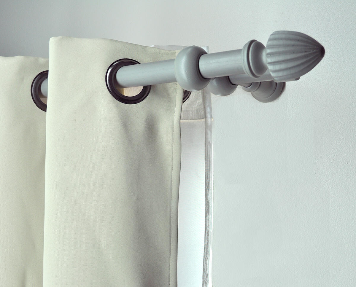 2 embouts pour tringle à rideau, Diam.28 mm, gris Charme, INSPIRE ...