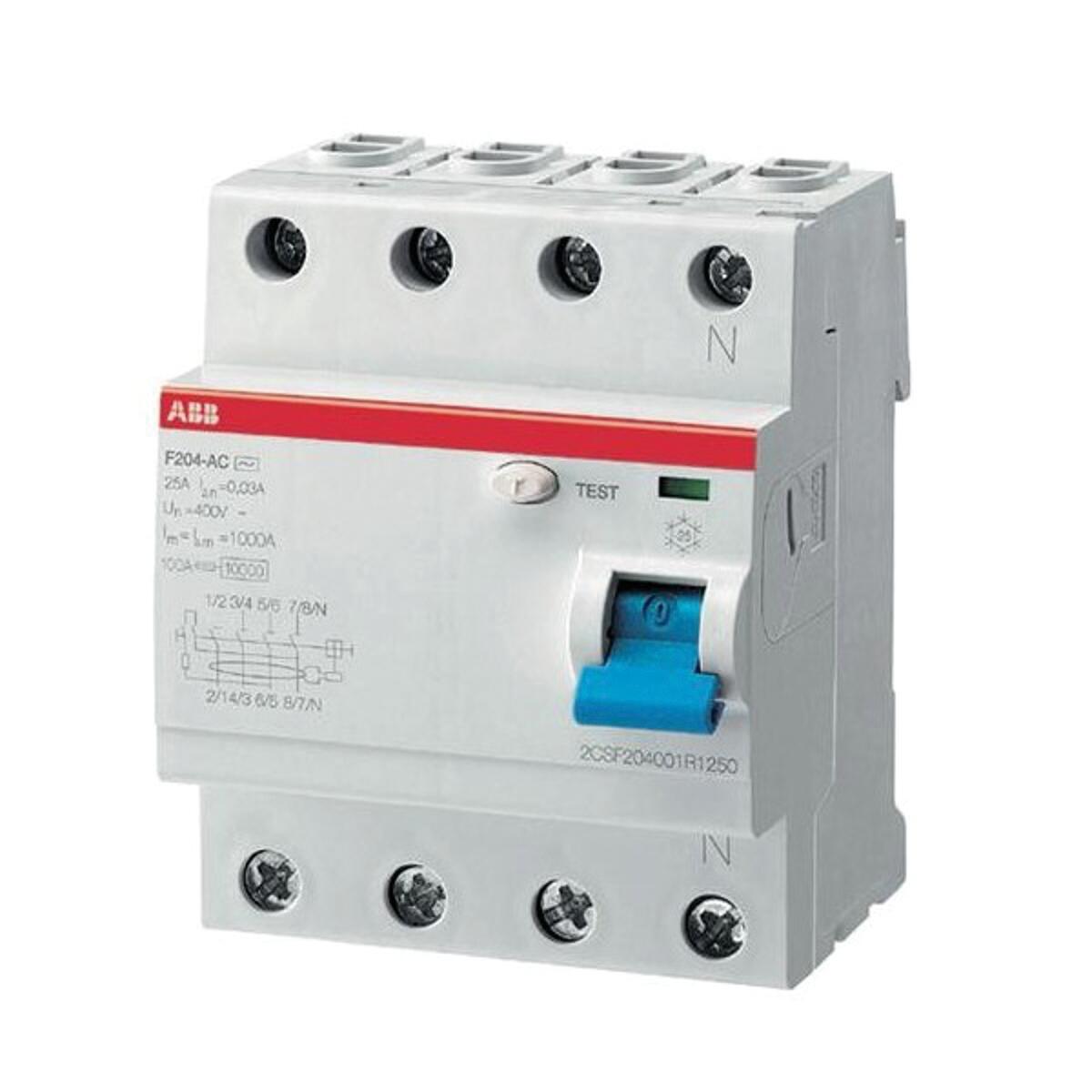 Differenziale salvavita ABB ELF204-63003A 3 poli 63A 30mA AC 4 moduli 230V | Leroy Merlin