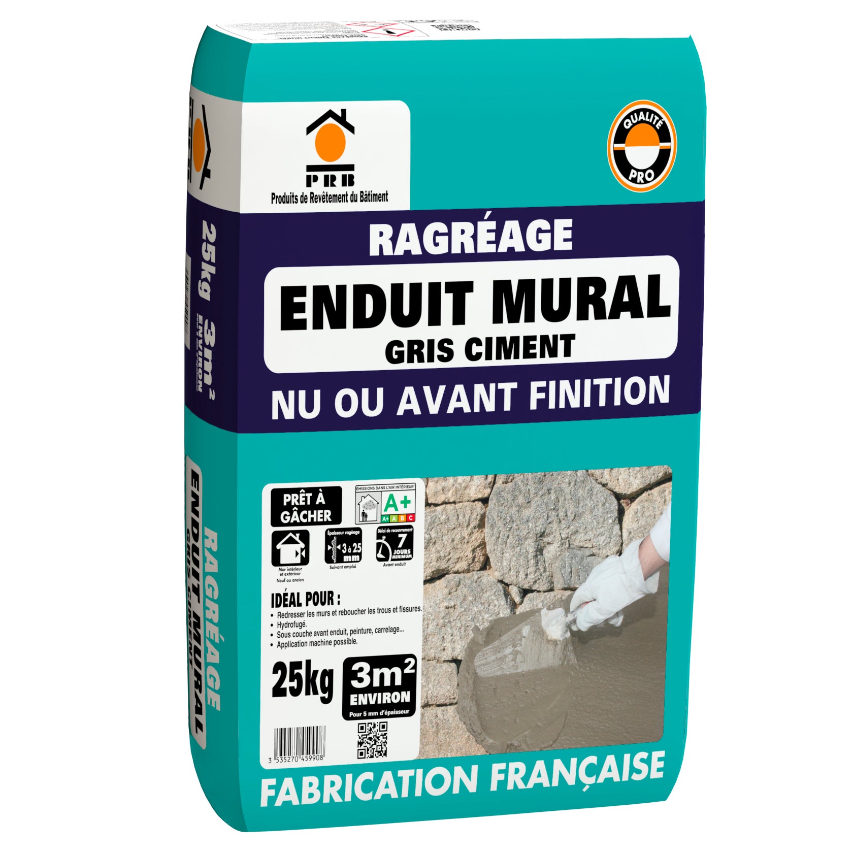 Ragréage enduit mural gris, PRB, 25 kg | Leroy Merlin