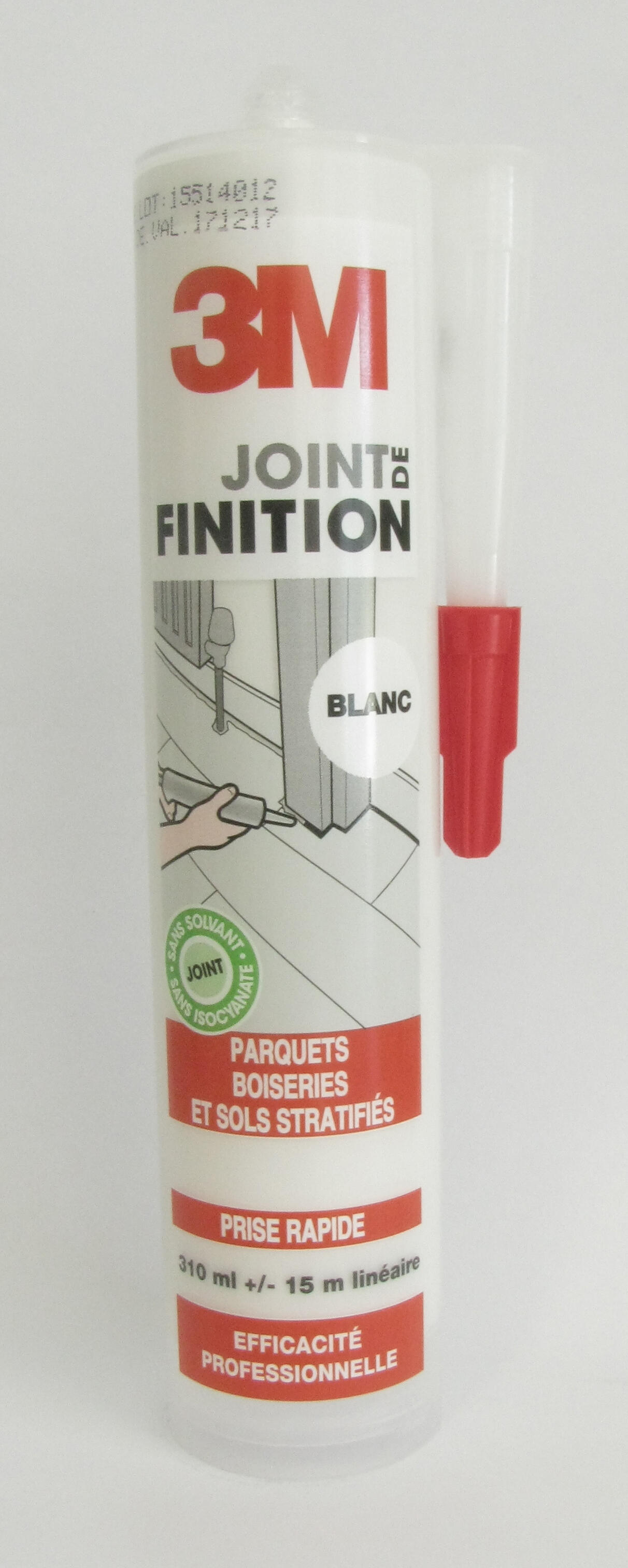 Joint de finition parquet et sol stratifié 3M blanc 310 ml | Leroy Merlin