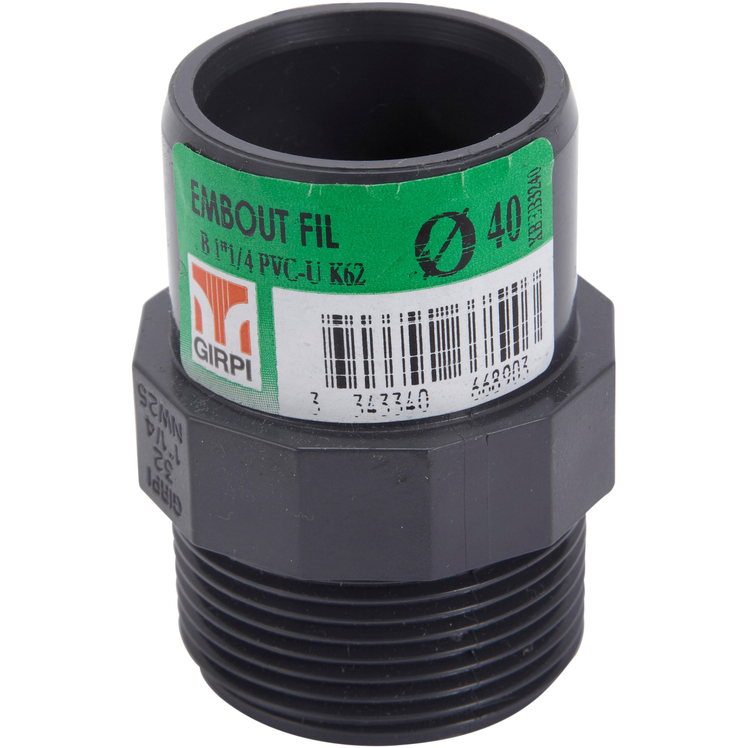 Embout en pvc à coller / à visser, femelle / mâle, D.40/32 | Leroy Merlin