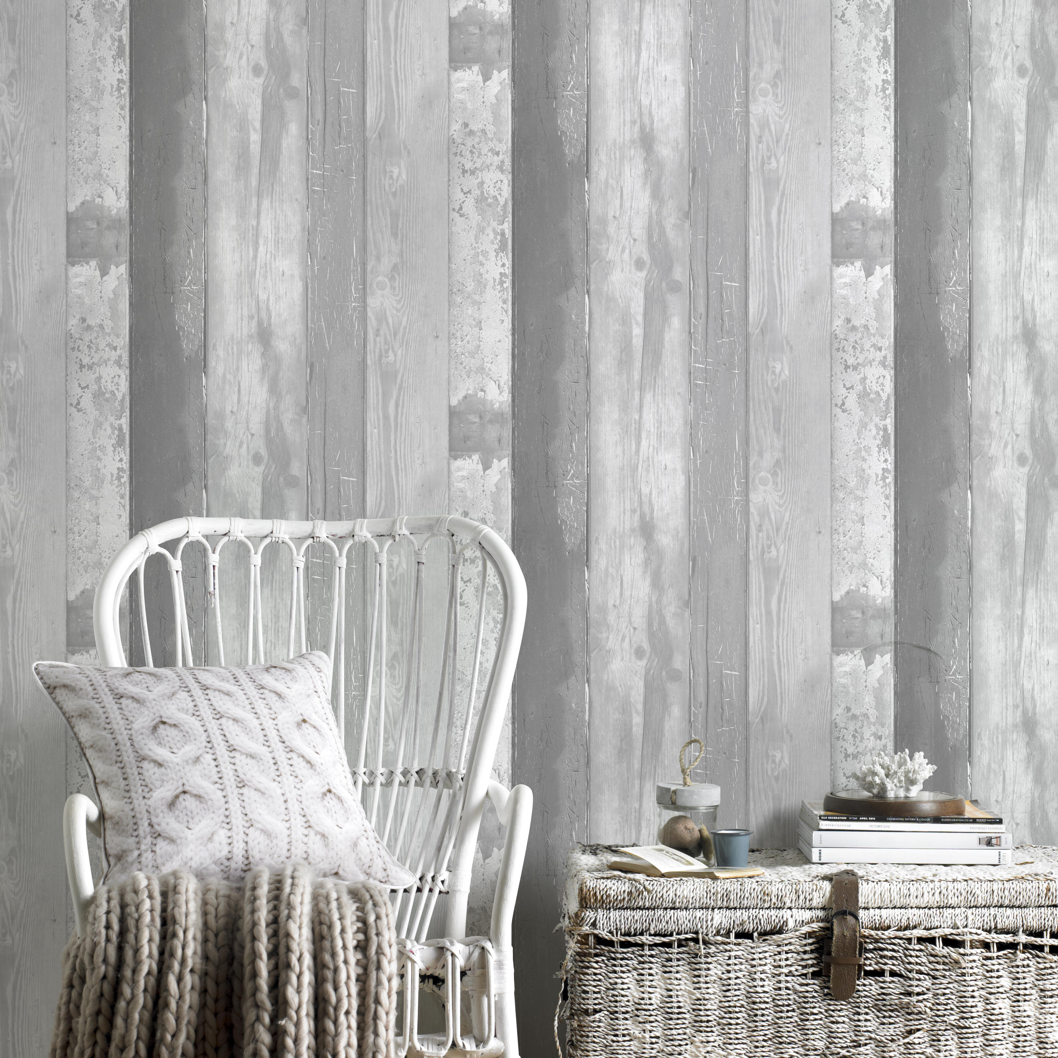 Papier peint intissé Sur intissé eastport gris | Leroy Merlin