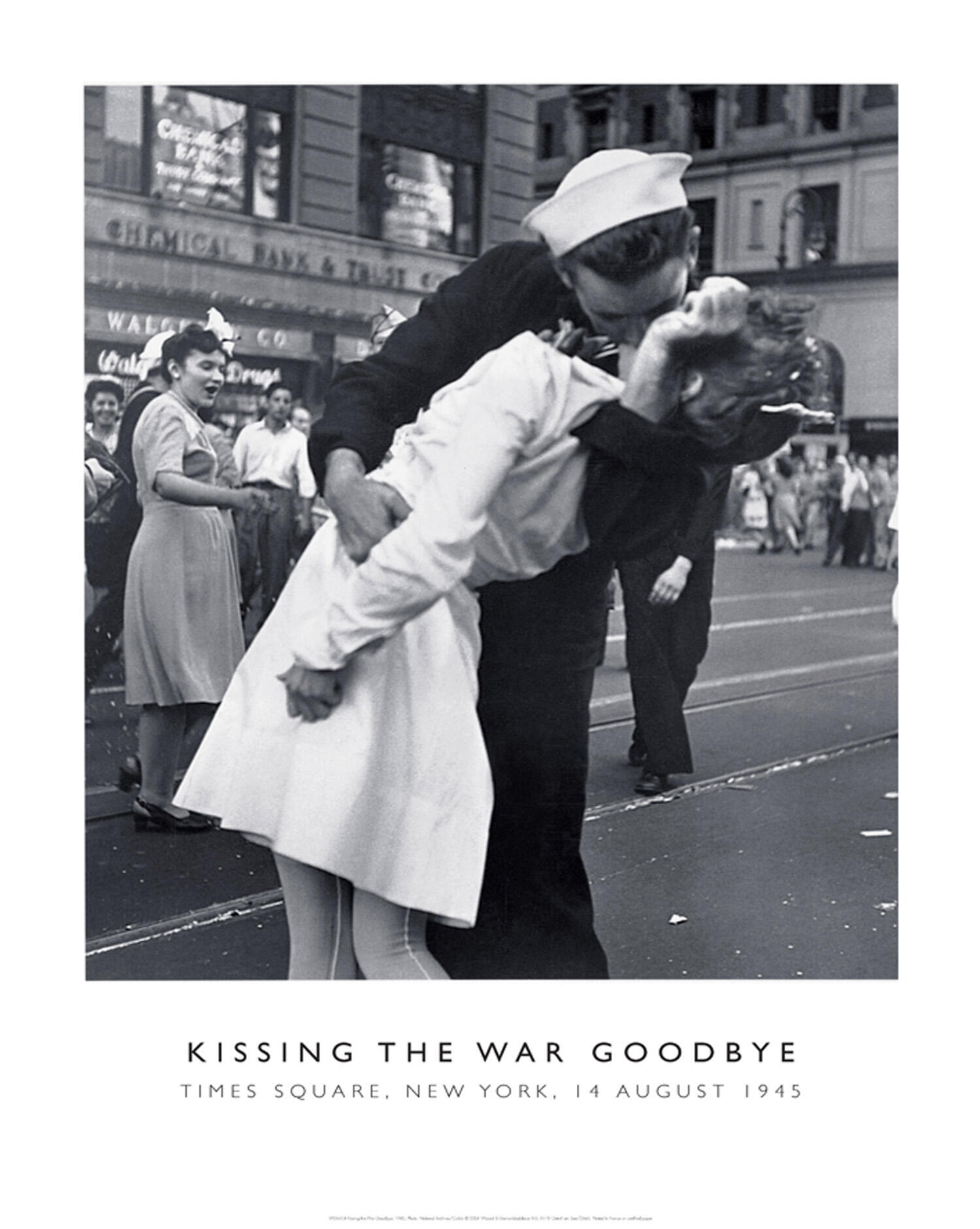 Affiche Kissing the war goodbye, noir & blanc EDITIONS BRAUN l.40 x H ...