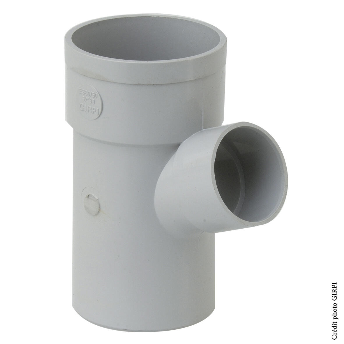 Embranchement 67.3° pvc gris GIRPI, Dév.25 cm Diam.80 mm | Leroy Merlin
