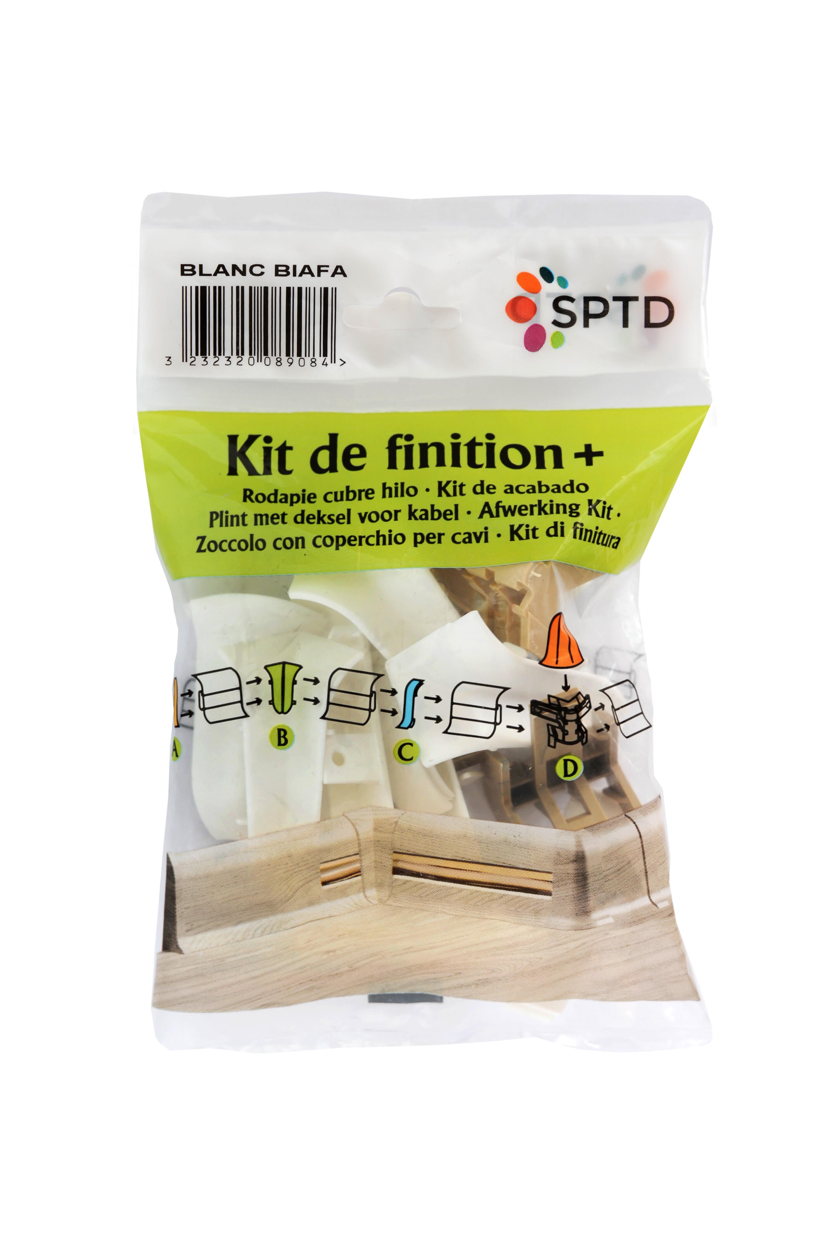 Kit accessoires finition de plinthes pass'fil blanc Biafa | Leroy Merlin