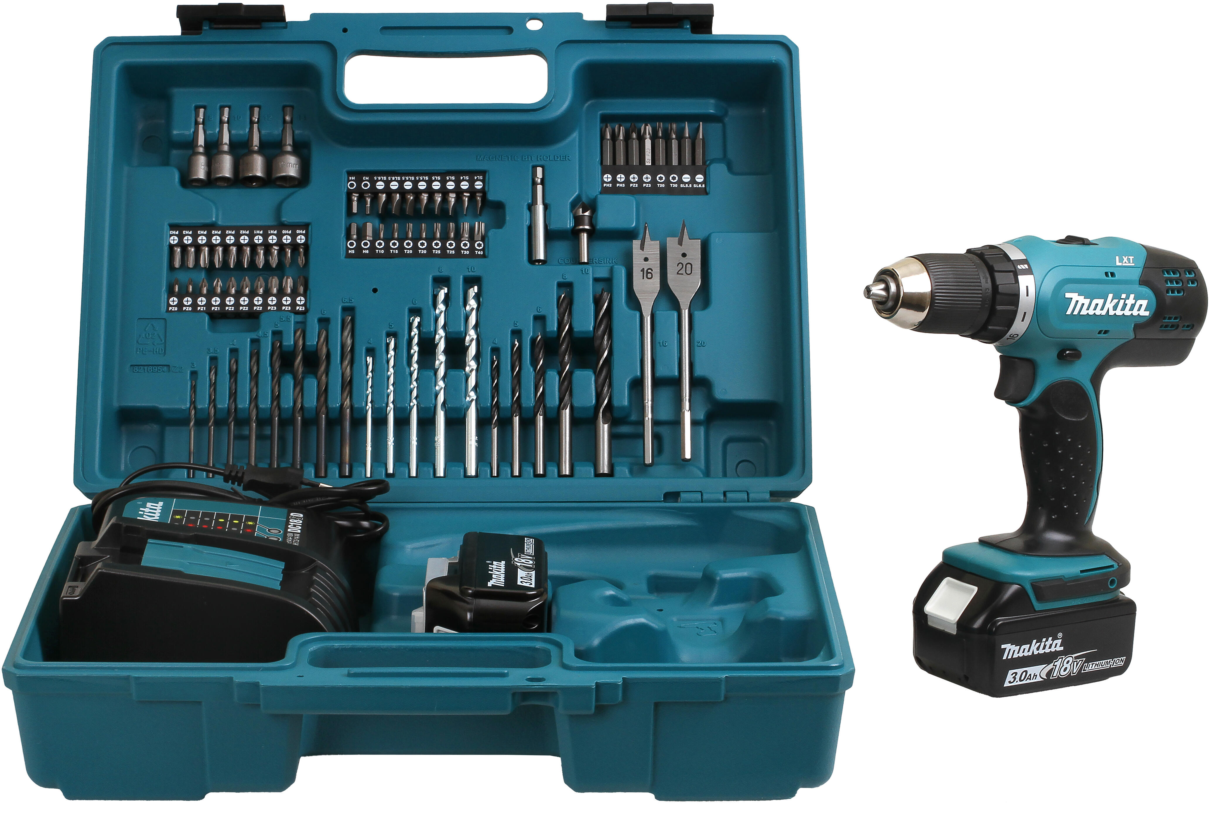 Perceuse sans fil 18 V MAKITA Ddf453sfx1, 42 Nm + 2 batteries 3Ah ...