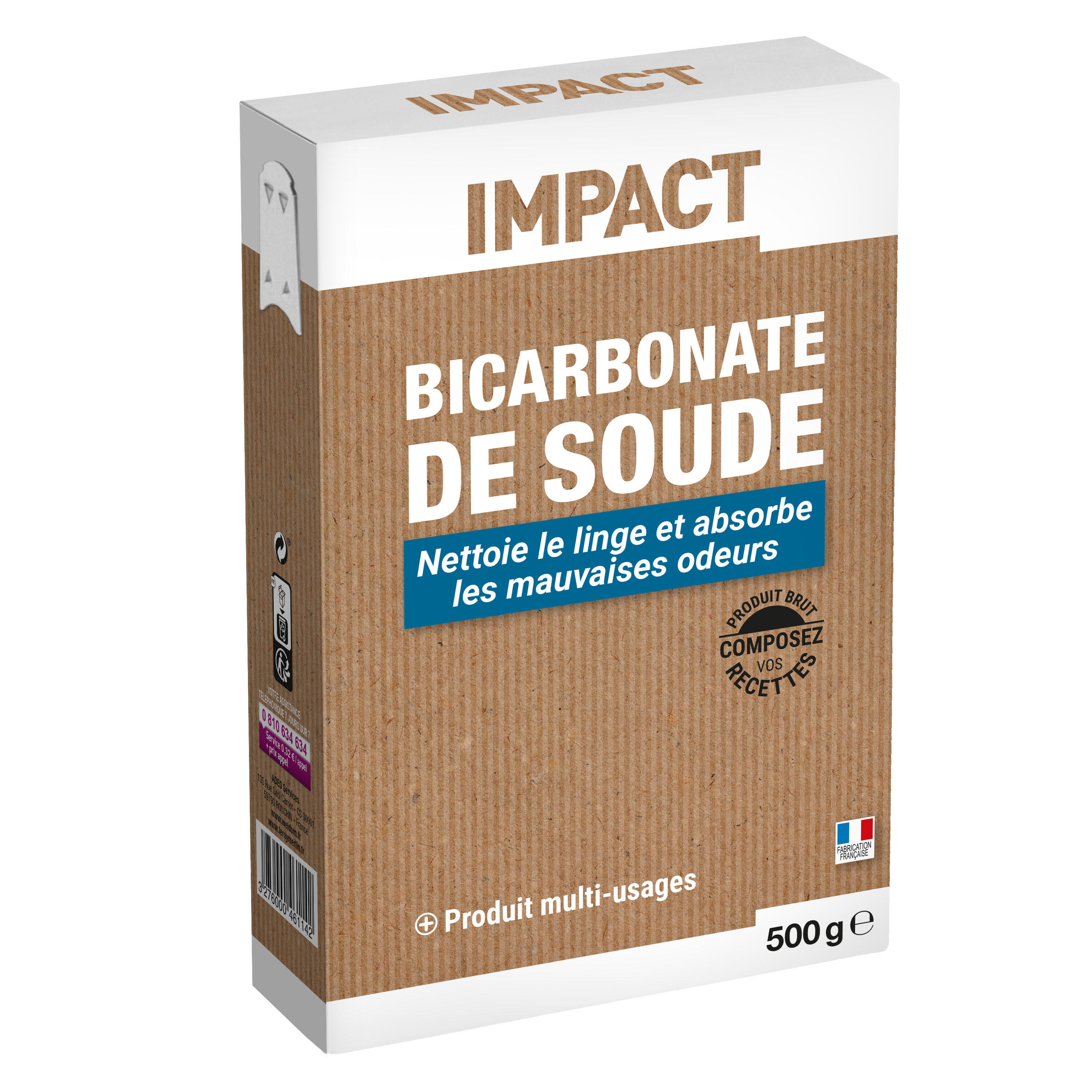 Bicarbonate de soude IMPACT, 500g | Leroy Merlin