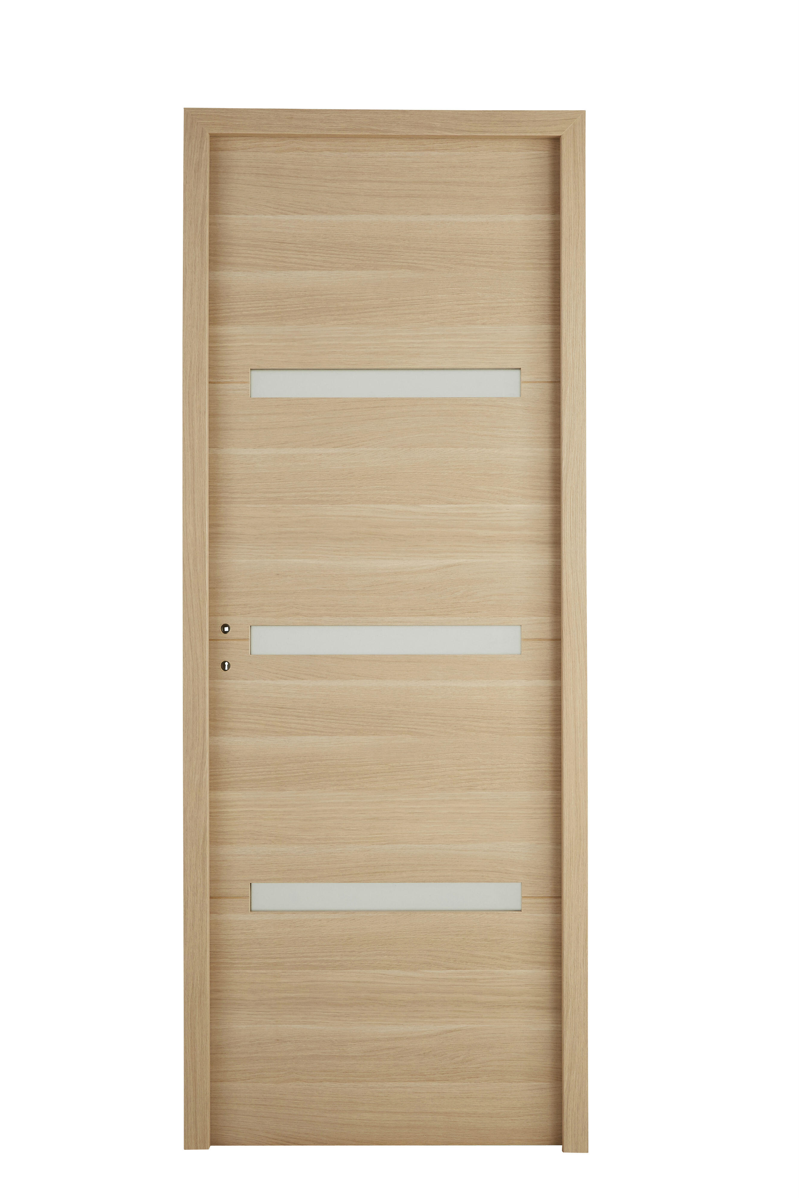 Bloc-porte MDF vitré Madrid 2 H.204 x l.93 cm, poussant droit | Leroy ...