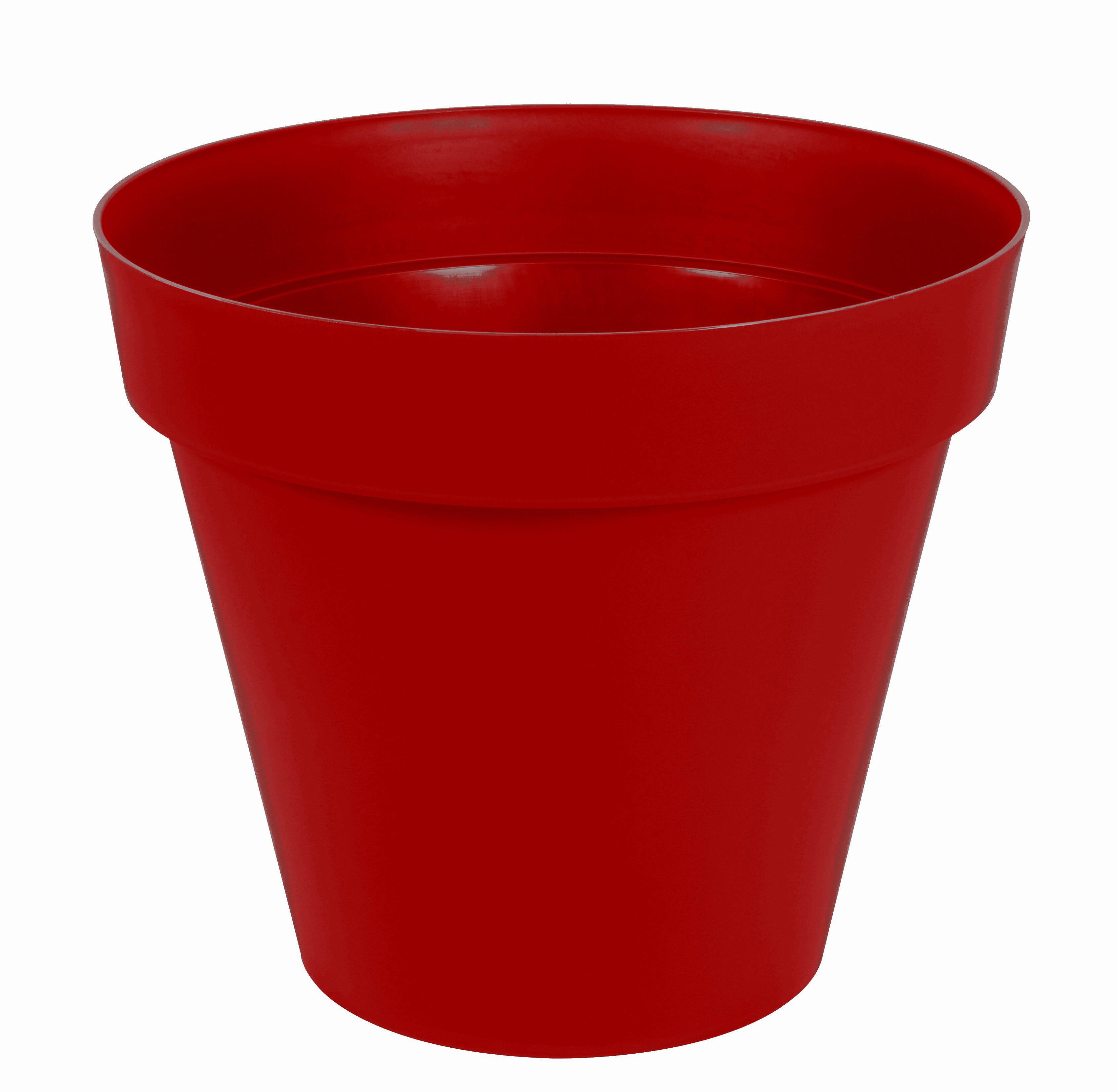 Pot plastique EDA Diam.100 x H.79.5 cm rouge rubis | Leroy Merlin