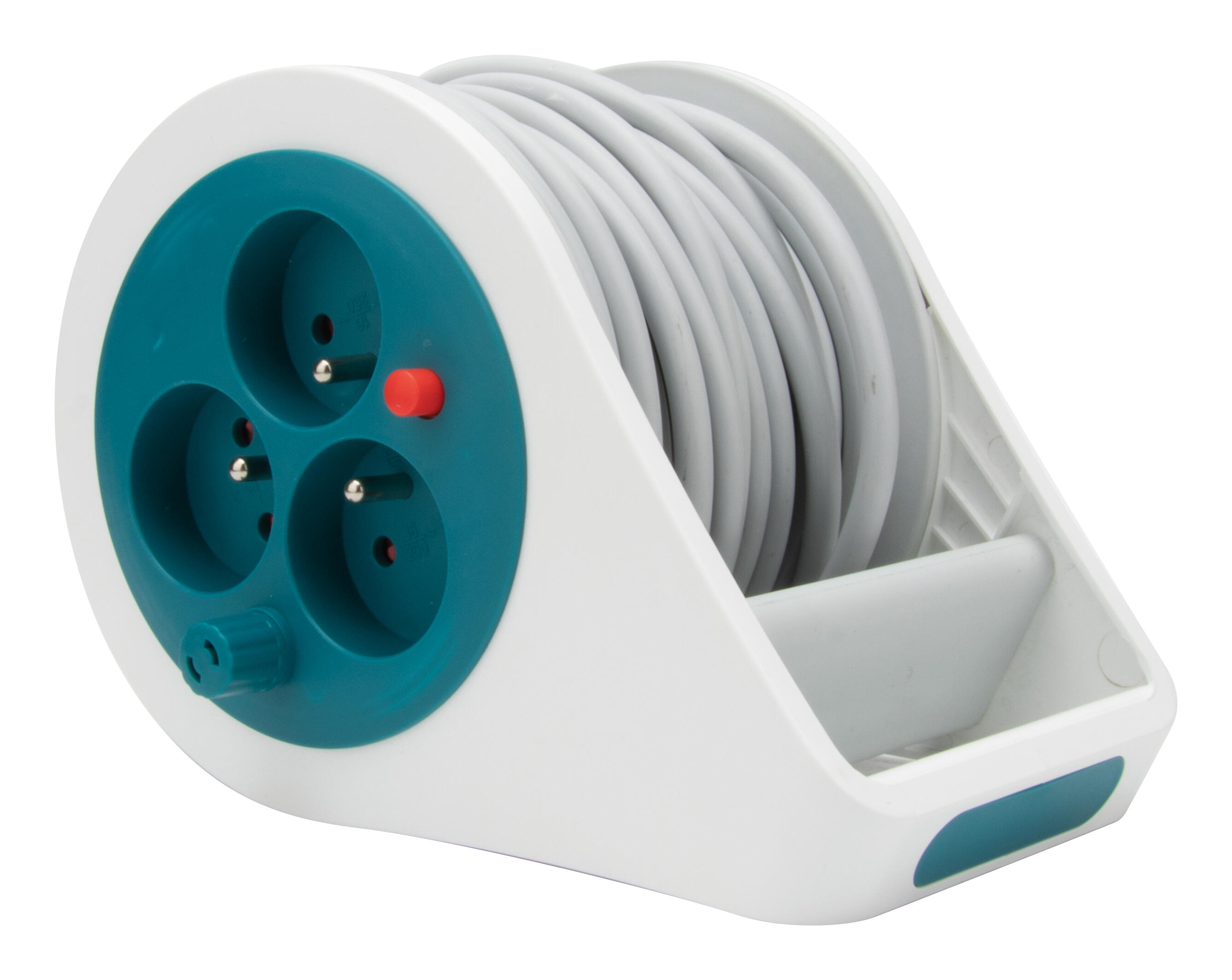 Enrouleur de câble électrique ménager L.7m HO5VVF 3G1, bleu, ZENITECH ...