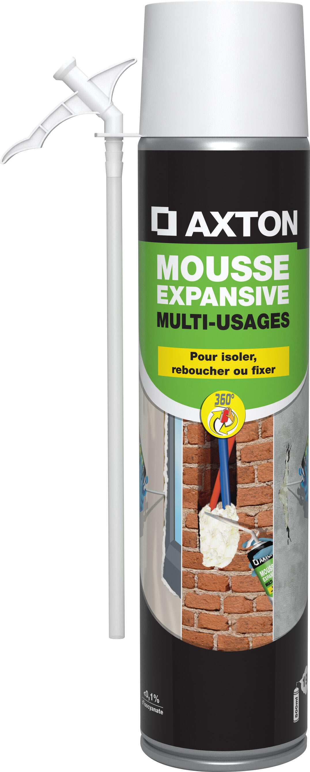 Mousse expansive AXTON jaune 500 | Leroy Merlin