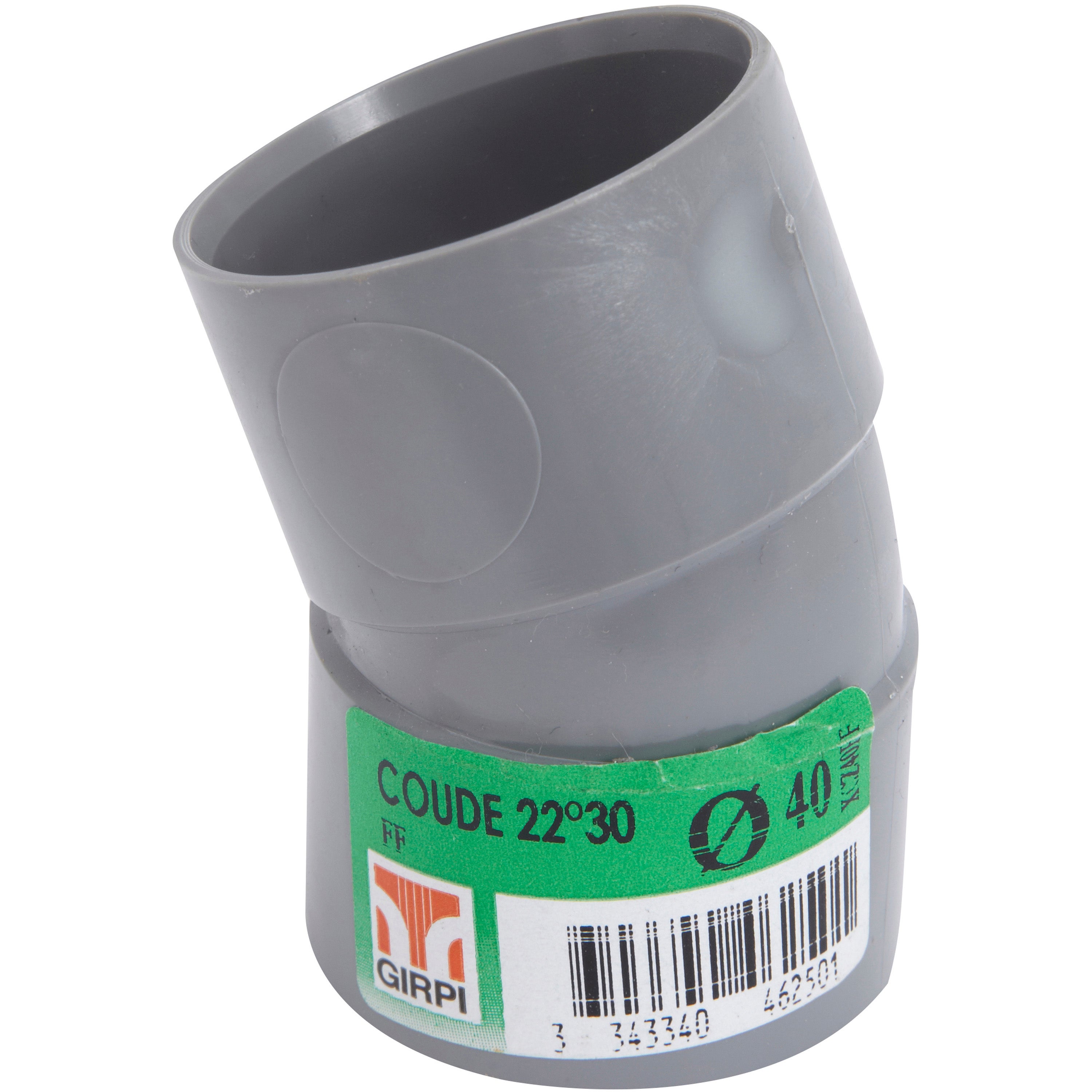 Coude 22°30 en pvc à coller, femelle / femelle, D.40 | Leroy Merlin