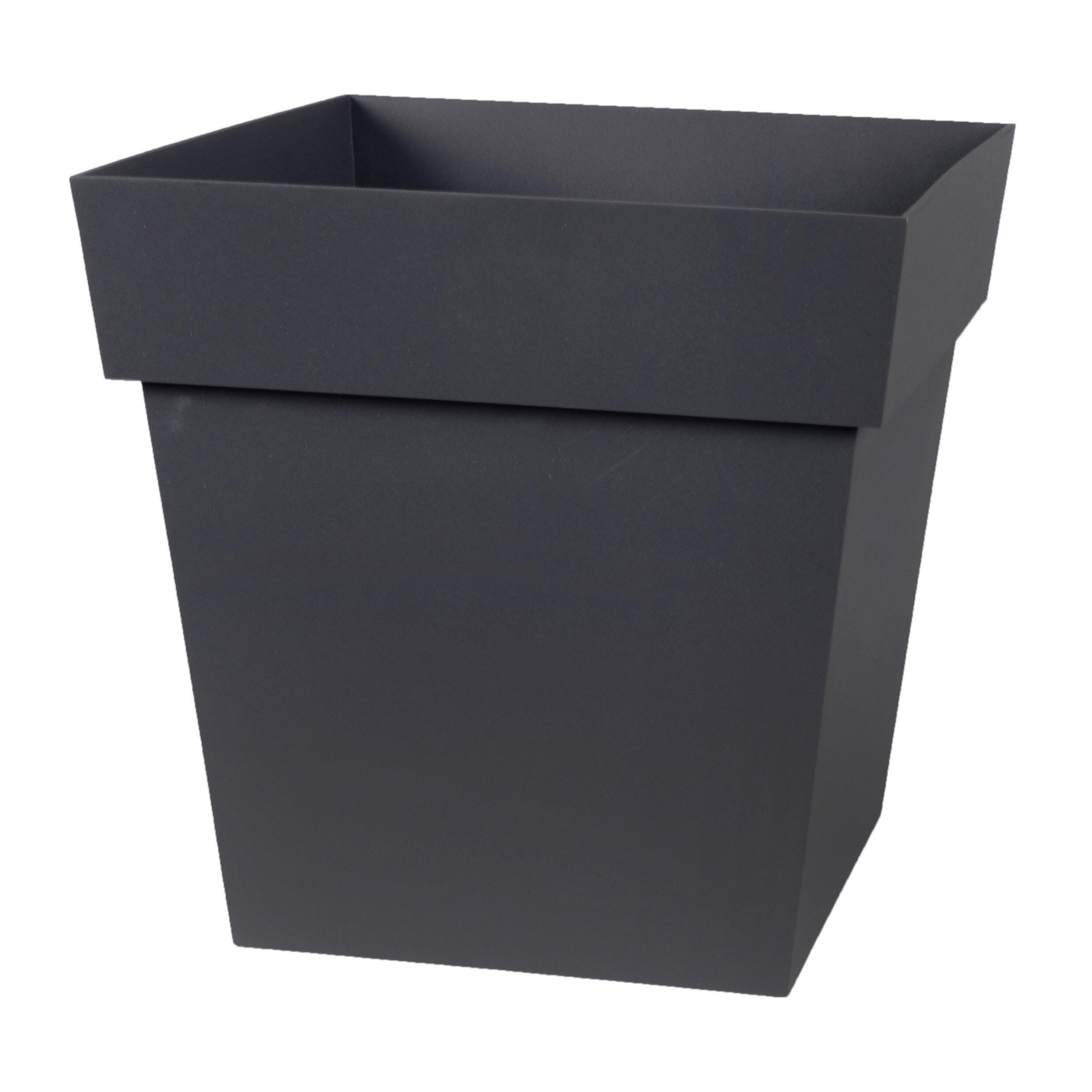 Pot polypropylène pot EDA L.32 x l.32 x H.32 cm anthracite | Leroy Merlin