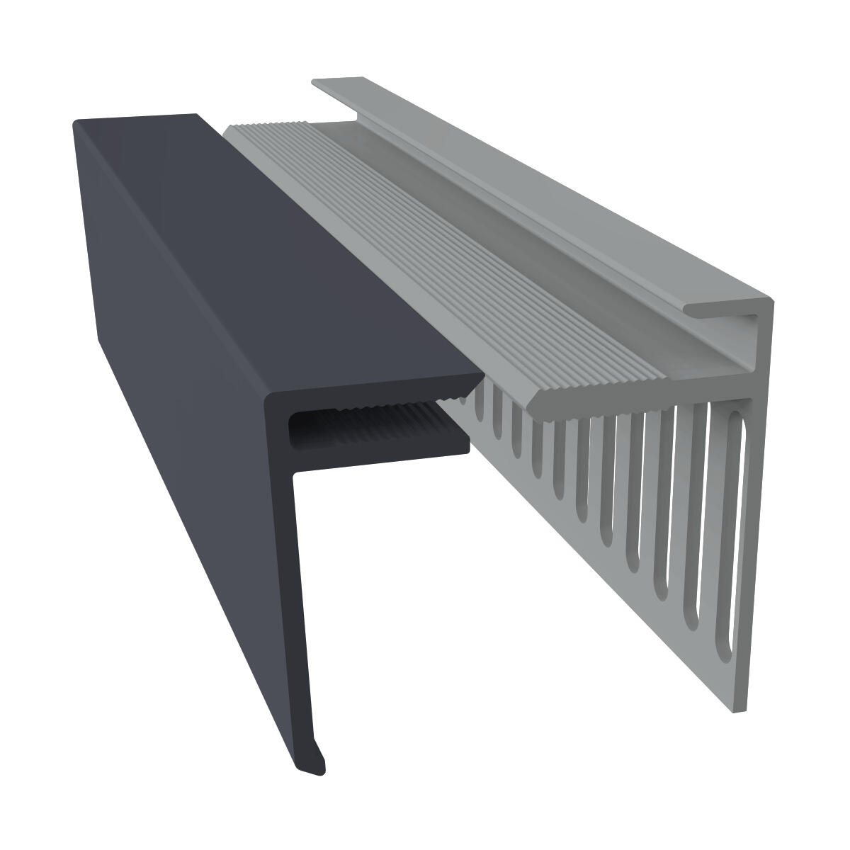 Profil de départ pvc FREEFOAM Solid gris anthracite 3 m | Leroy Merlin