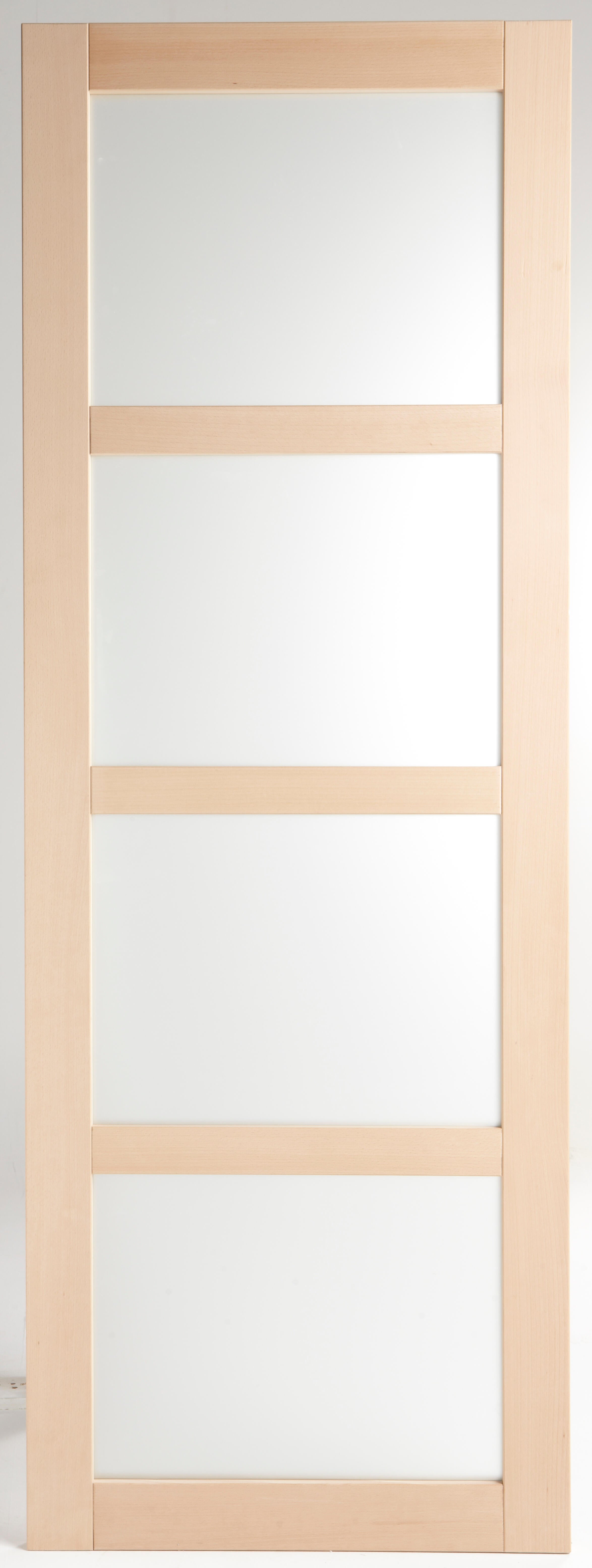 Porte coulissante bois Nova hêtre vitrée, H.204 x l.73 cm | Leroy Merlin